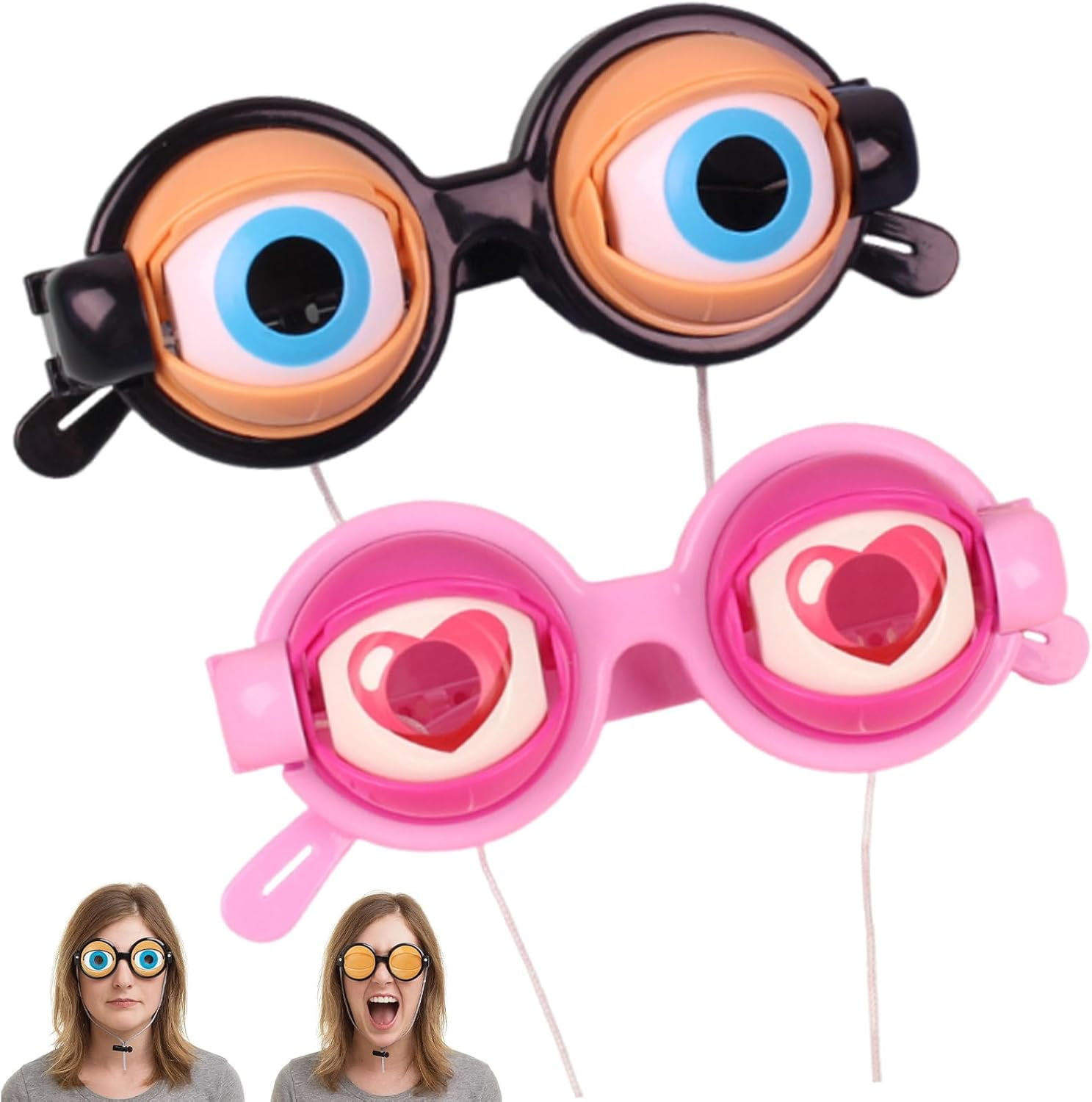 Winking Glasses for Shows & Parties – Kinetic Crazy Eyes Glasses with ...