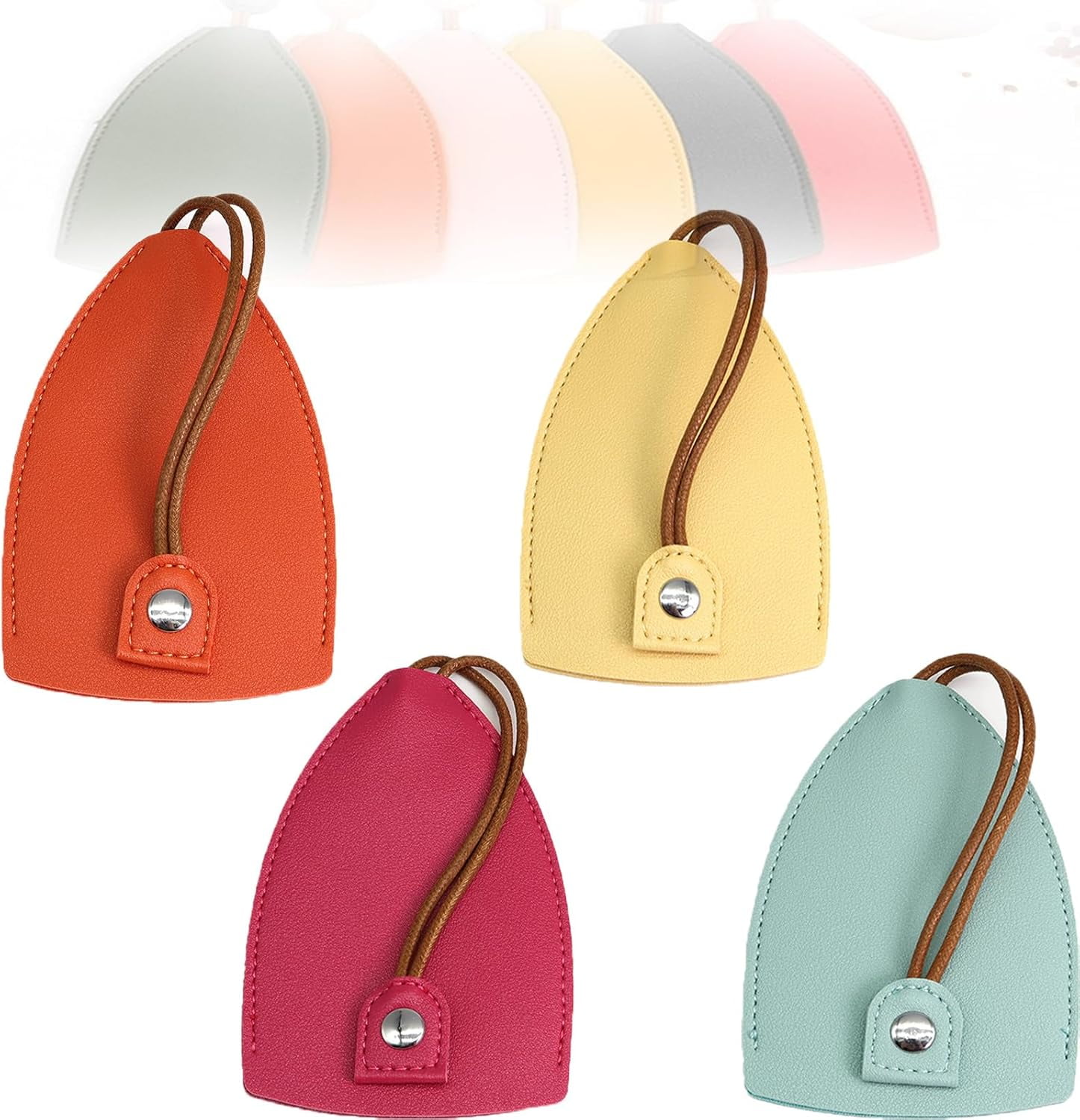 Winkkey - Protective Pull out Key Case, 4 Pack Leather Key Holder ...
