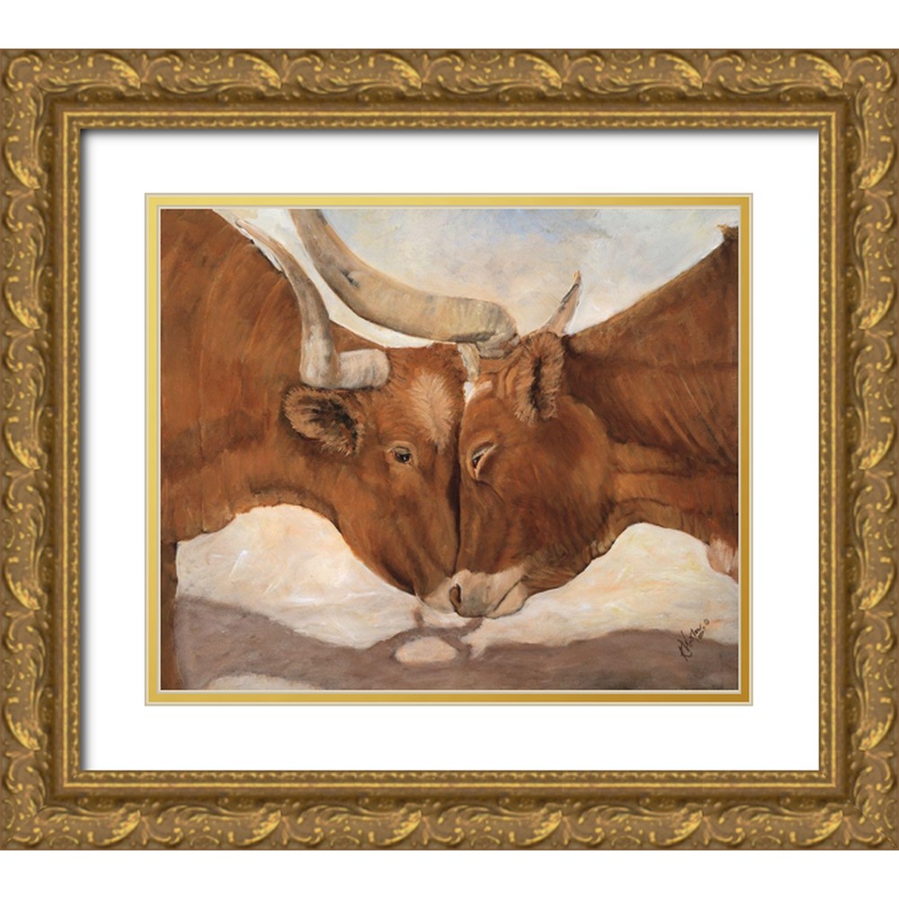 Winkler, Kathy 14x12 Gold Ornate Wood Framed with Double Matting Museum ...
