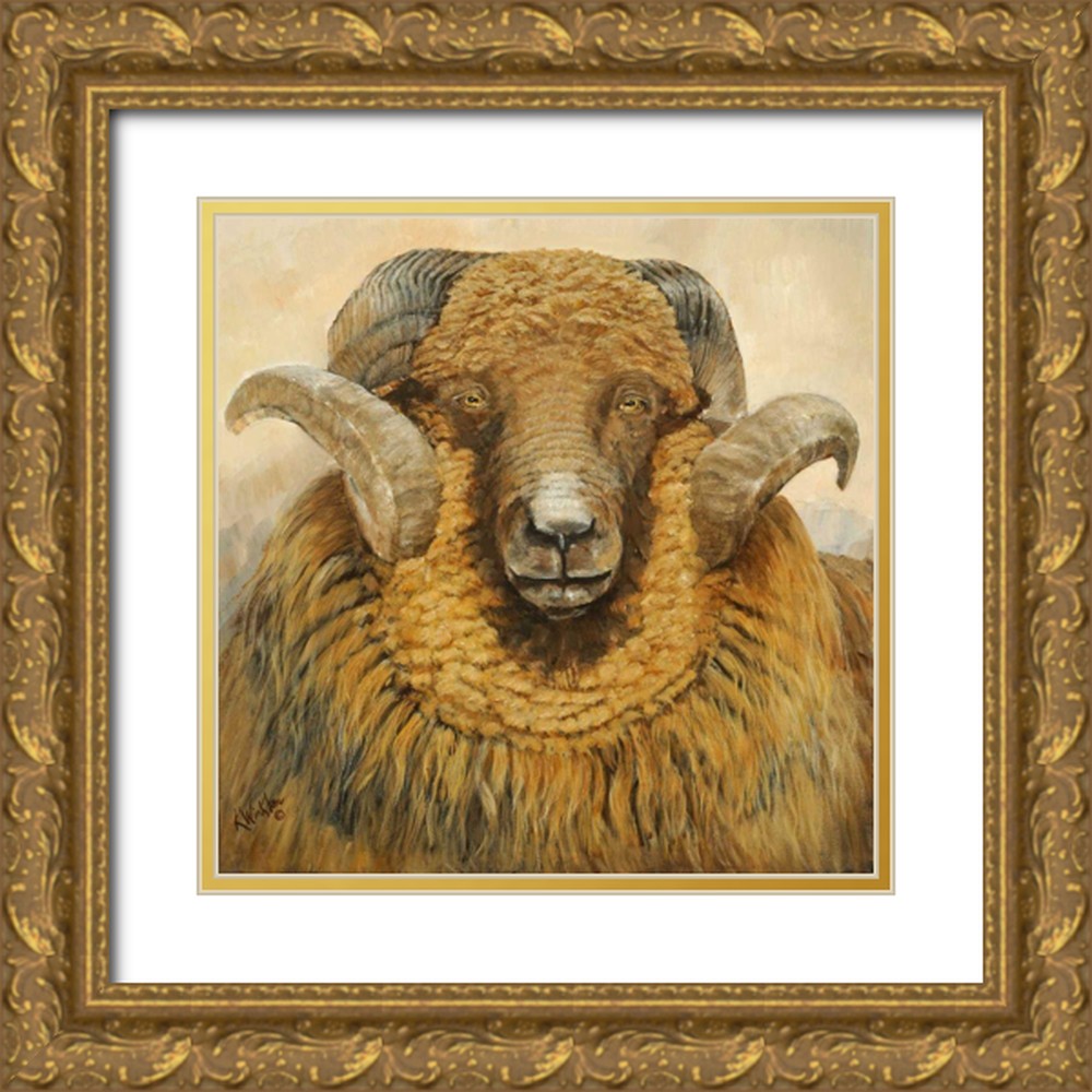 Winkler, Kathy 26x26 Gold Ornate Wood Framed with Double Matting Museum ...