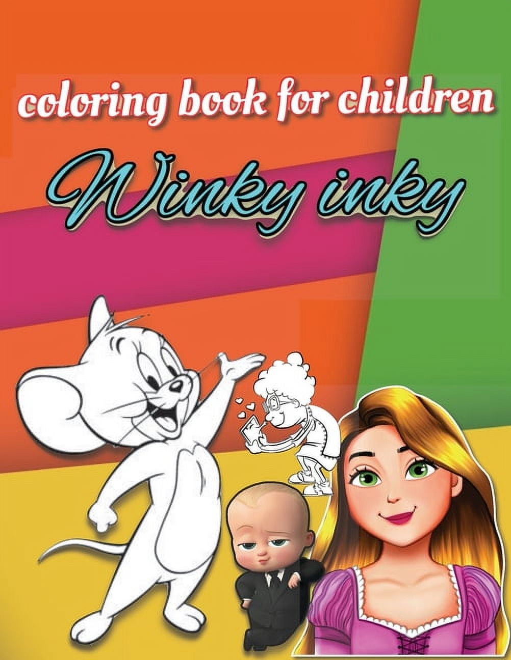 Winky Inky: funny and simple children's coloring book for 3-6 YO with ...