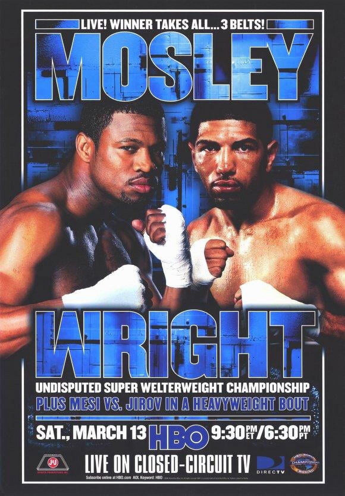 Winky Wright vs Shane Mosley POSTER (11x17) (2004) (Style B) - Walmart.com
