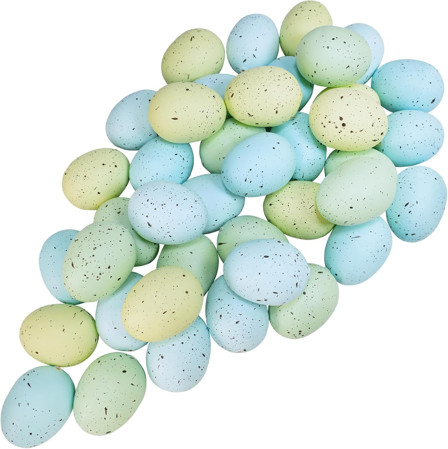 Winlyn 40 Pcs Easter Eggs Artificial Speckled Foam Eggs Pastel Green ...