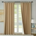 Winmate Insulated Cotton Tab Top Curtain Panel - Pair each 40" x 54" in ...