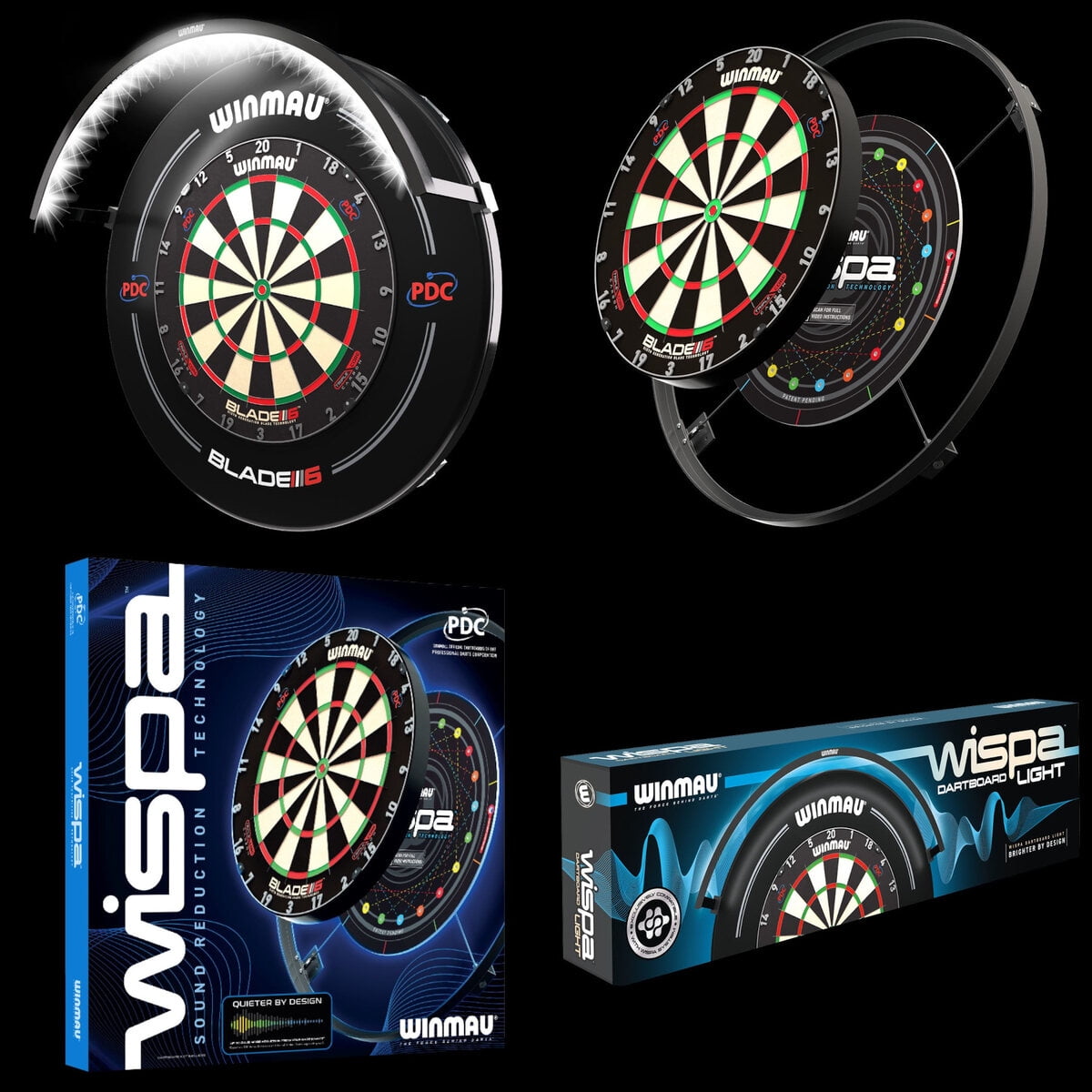 Winmau Wispa Sound Reduction System and Dartboard Light - Walmart.com