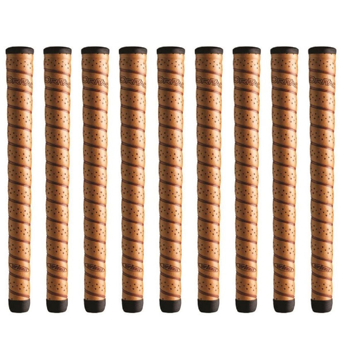 Winn DriTac Wrap Oversize (+1/8") Copper - 9 Piece Golf Grip Bundle ...