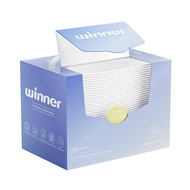 Winner Disposable Face Towels,100% Cotton Clean Face Towels,Large Make ...