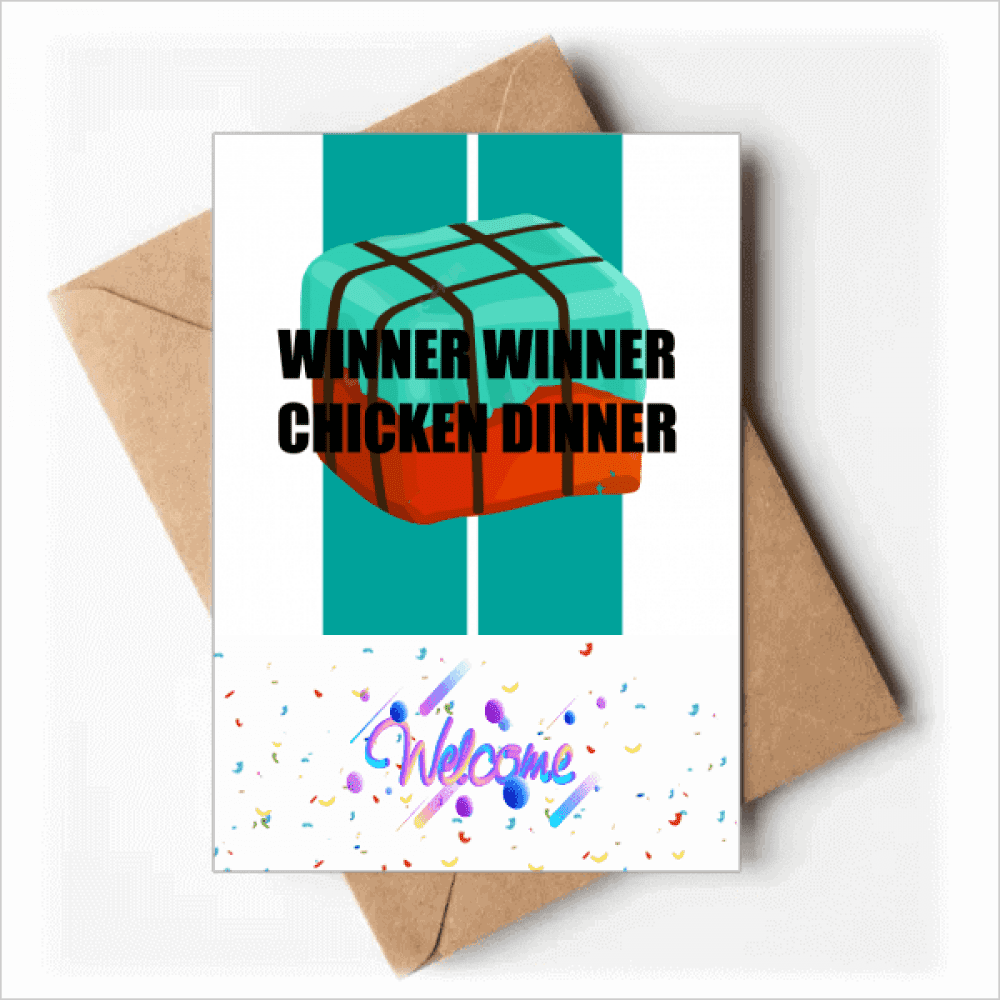 Winner Winner Chicken Winner Welcome Back Greeting Cards Envelopes ...