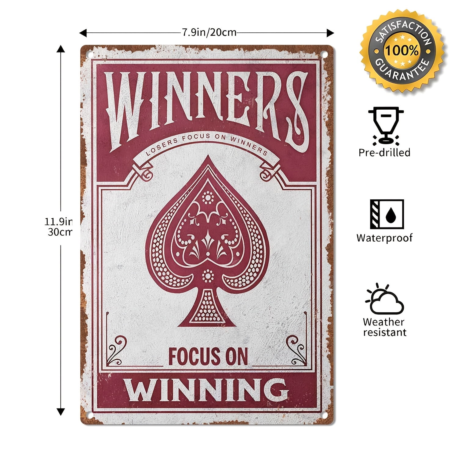 Winners Focus On Winning MindsetRetro Metal Tin Sign Vintage Sign ...