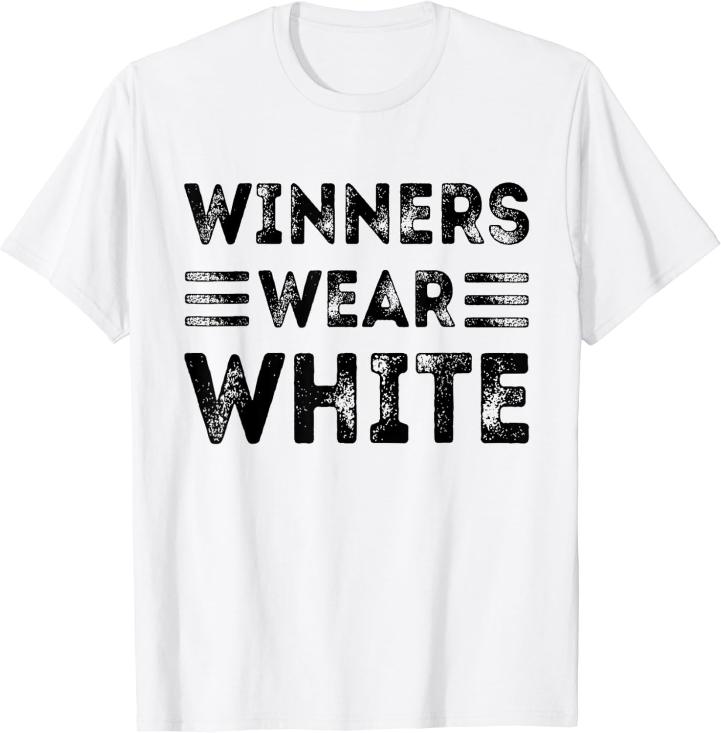 Winners Wear White Color Team Spirit Game War Camp Crew T-Shirt ...