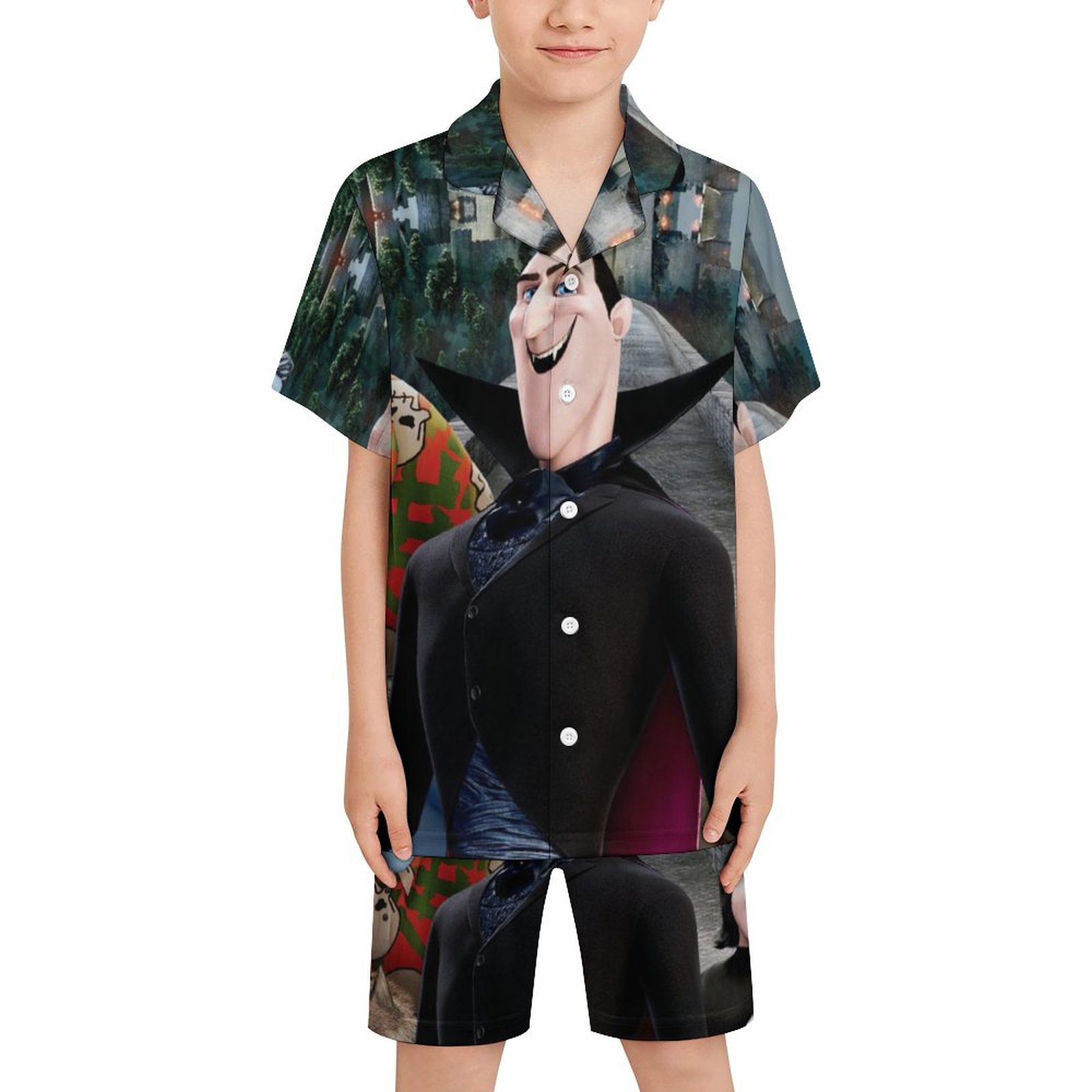 Winnie Boys Silk Pajamas Button Down Sleepwear Satin Nightwear 2 Pcs Pj ...