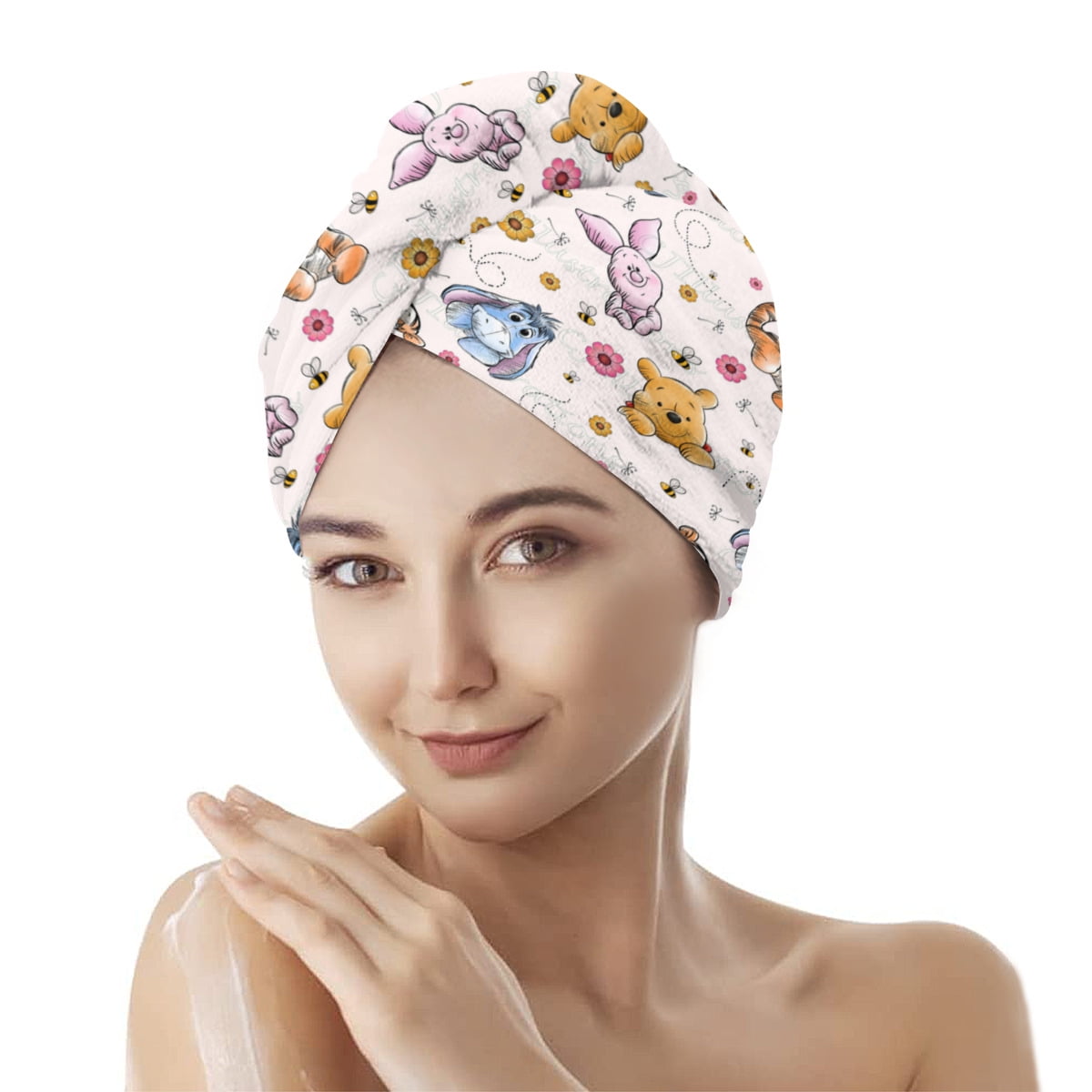 Winnie Hair Towel Wrap for Women, Flannel hair dryer cap Ultra ...