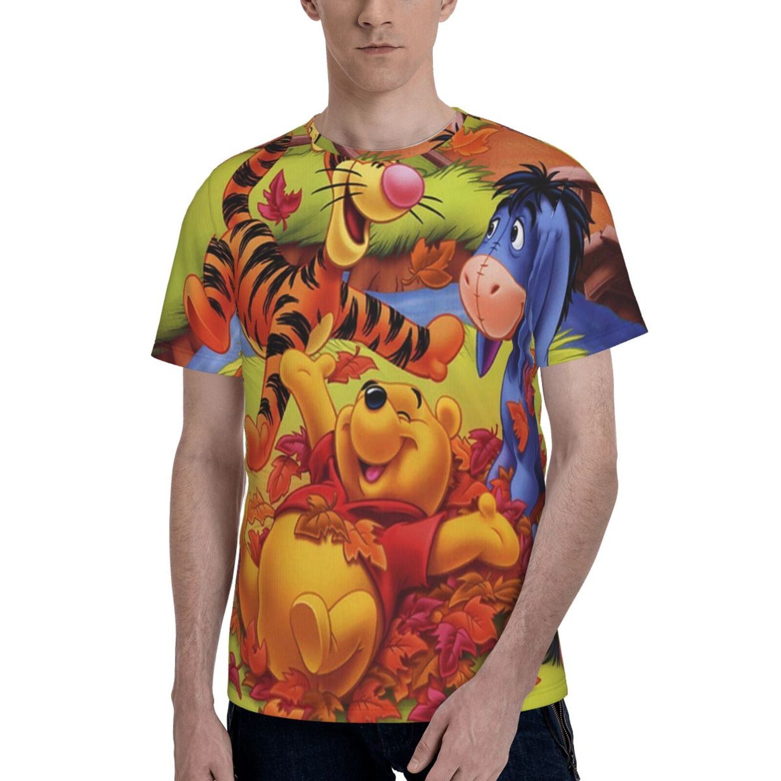 Winnie Mens 3d Graphic Print Shirts Casual Short Sleeve Tee Shirts - Walmart.com