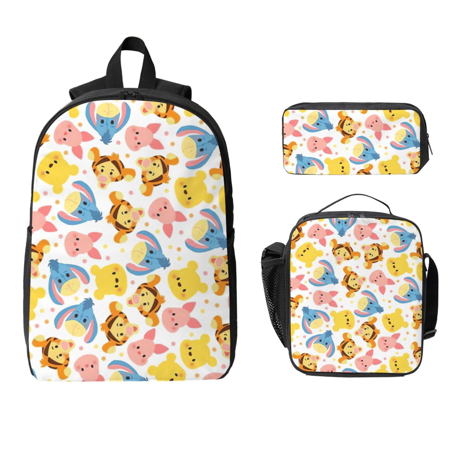 Winnie Po-oh Backpack 3 Piece Set Multifunctional Laptop Bag Anime ...