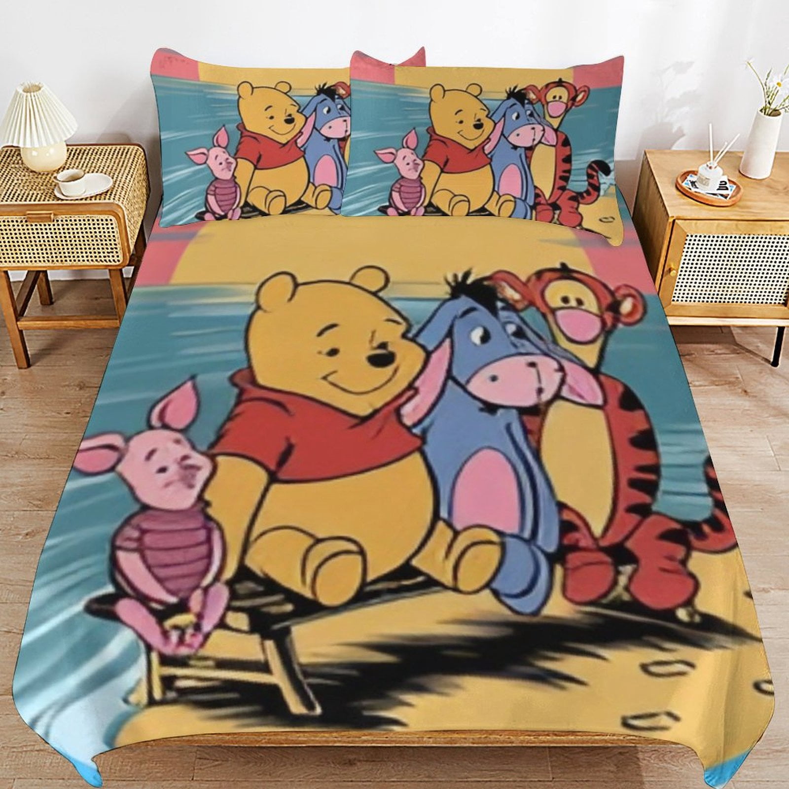 Winnie The Pooh 3-Piece All Season Bedding Set, Comforter Set with ...