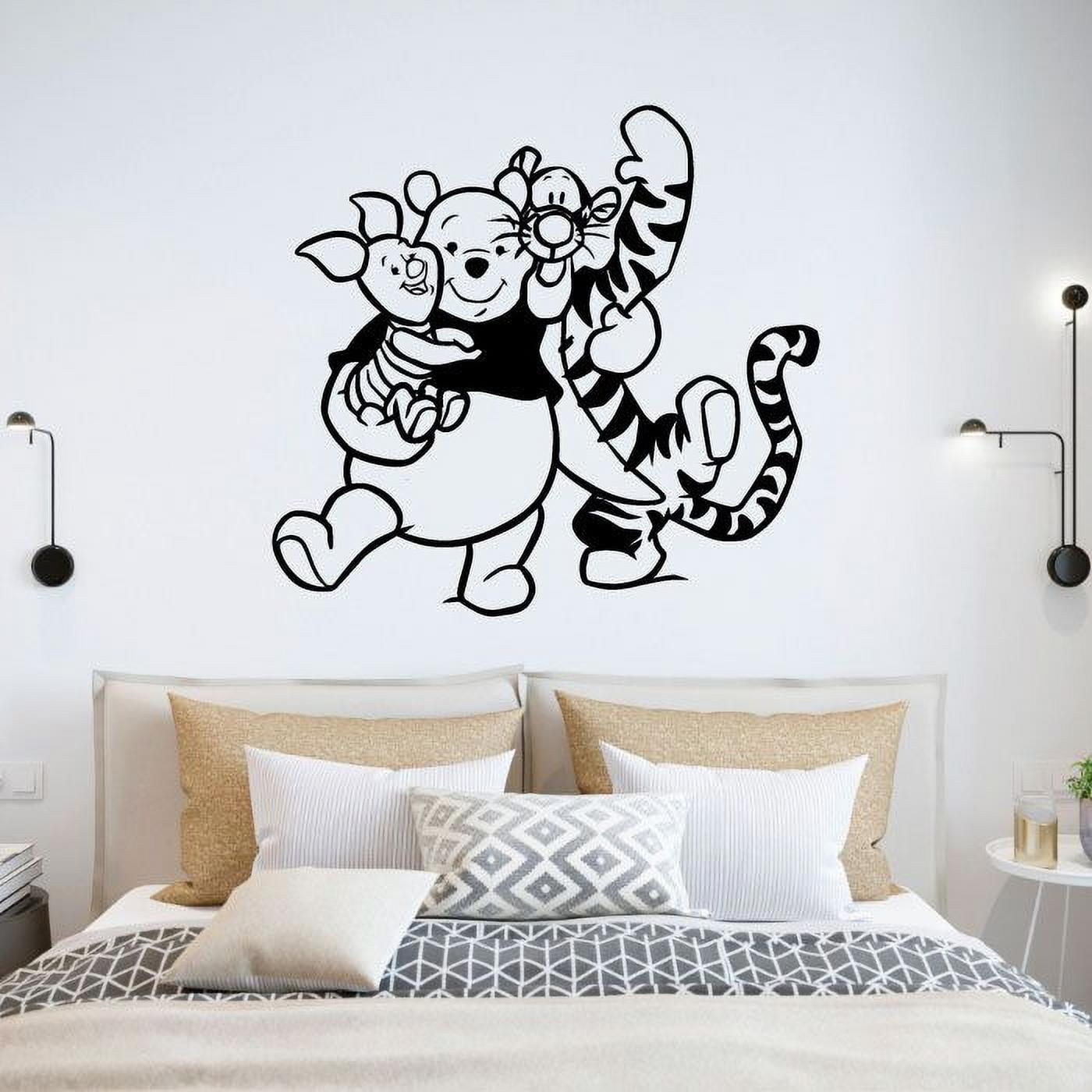 Winnie The Pooh And Best Friends Tigger and Piglet Happy Silhouette Vinyl Sticker Wall Art ...
