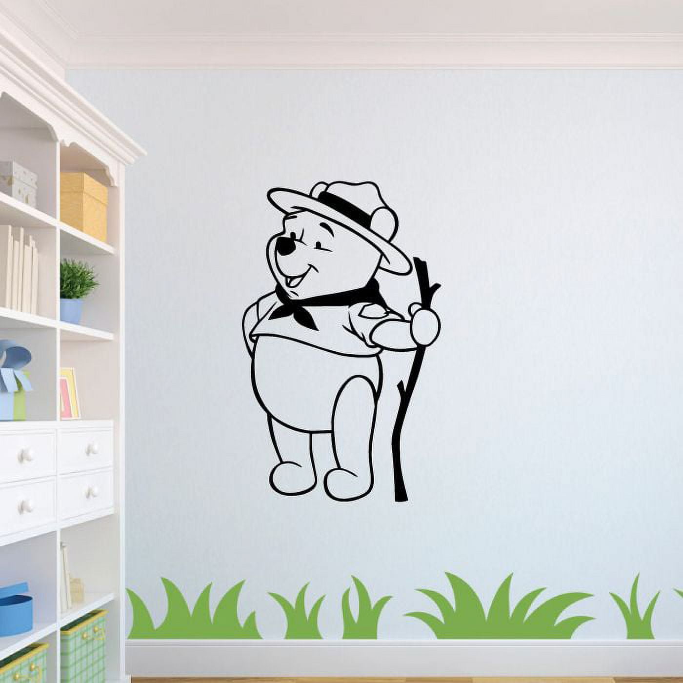 Winnie The Pooh Cute Pooh Boy Scout Drawing Art Vinyl Wall Decal Wall ...