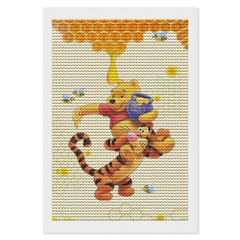Winnie The Poo Diamond Art Kits for Adults Cartoon 5D DIY Diamond Art ...