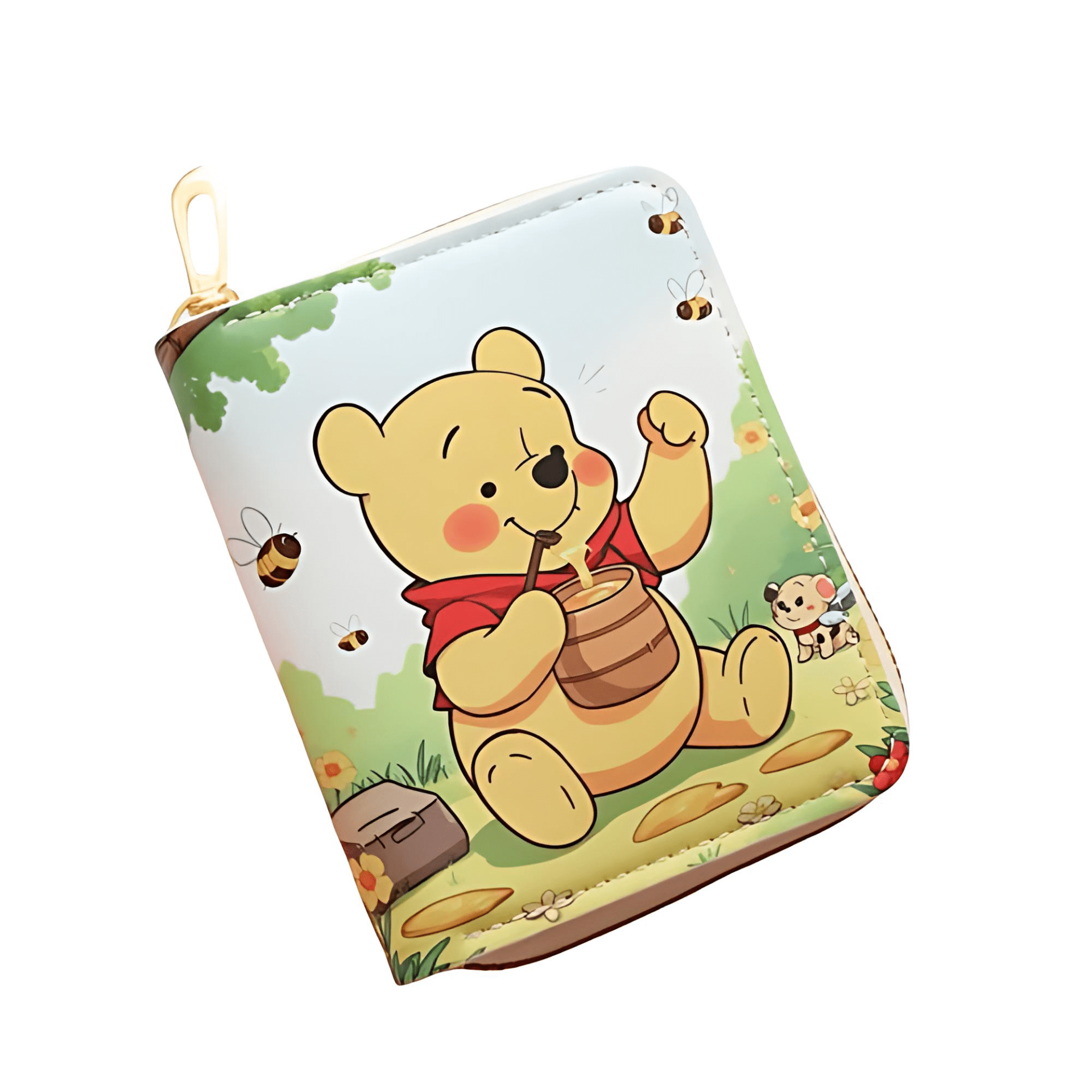 Winnie Pooh Printed Mini Wallet - Compact & Portable, Cartoon Anime ...