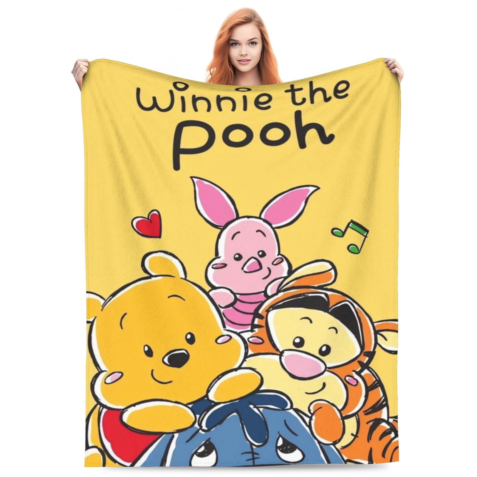 Winnie The Pooh Throw Blanket Couch Bed Sofa Soft Lightweight Warm Cozy ...