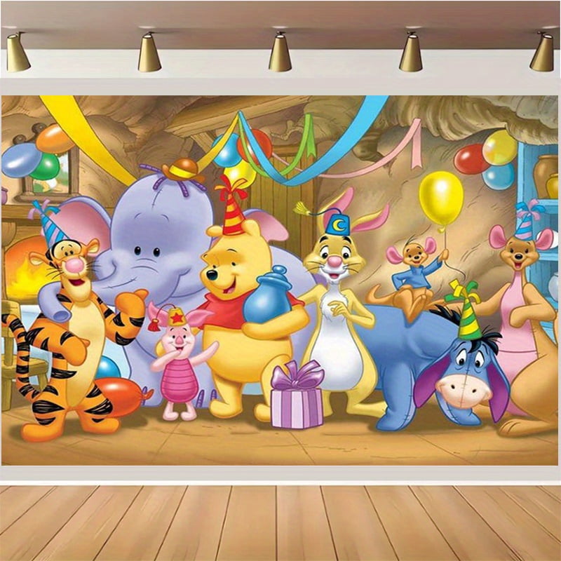Winnie the Pooh theme background, suitable for birthdays, parties ...