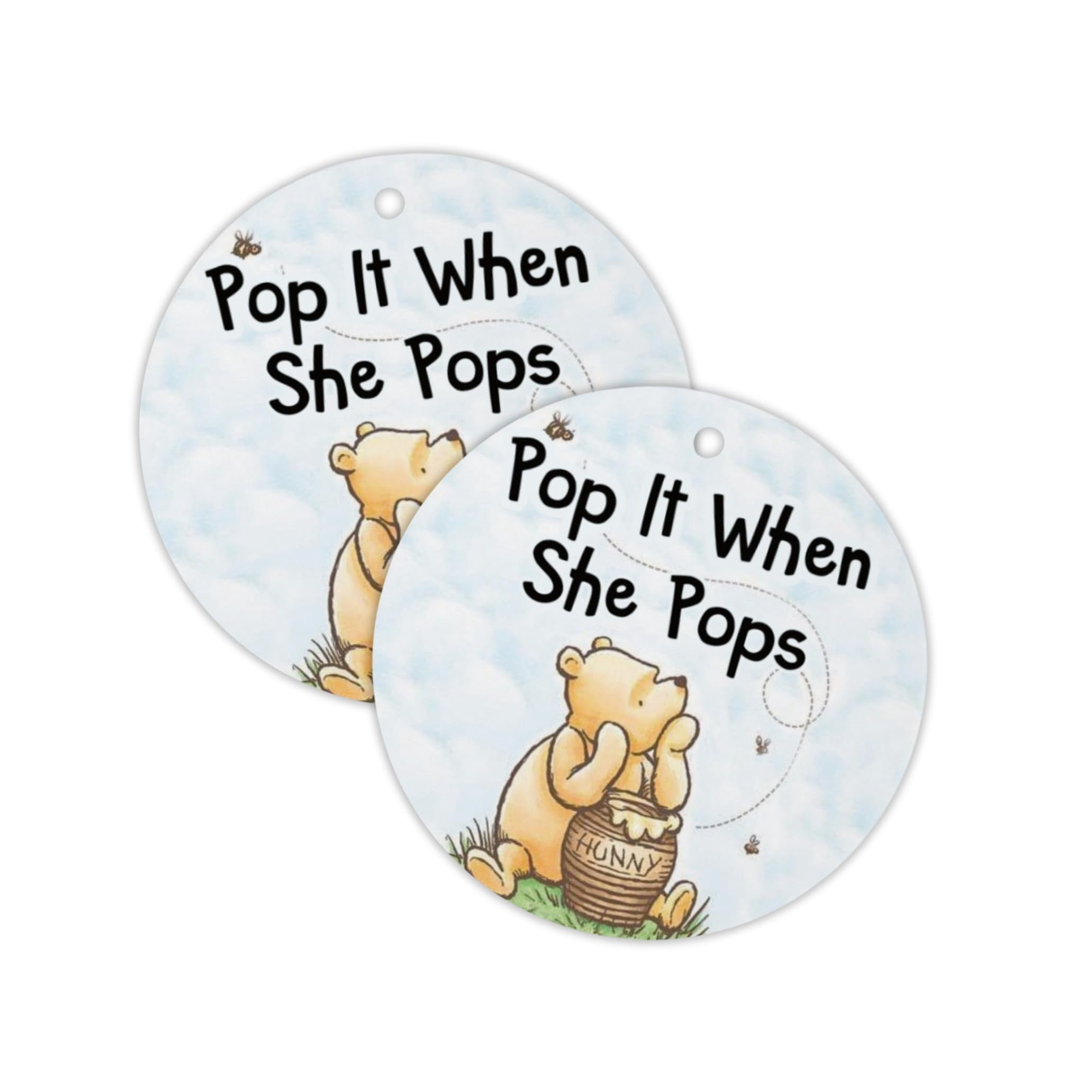Winnie Pop It When She Pops Pooh 30pk 2.5 Hang Tags Champagne Tags for ...
