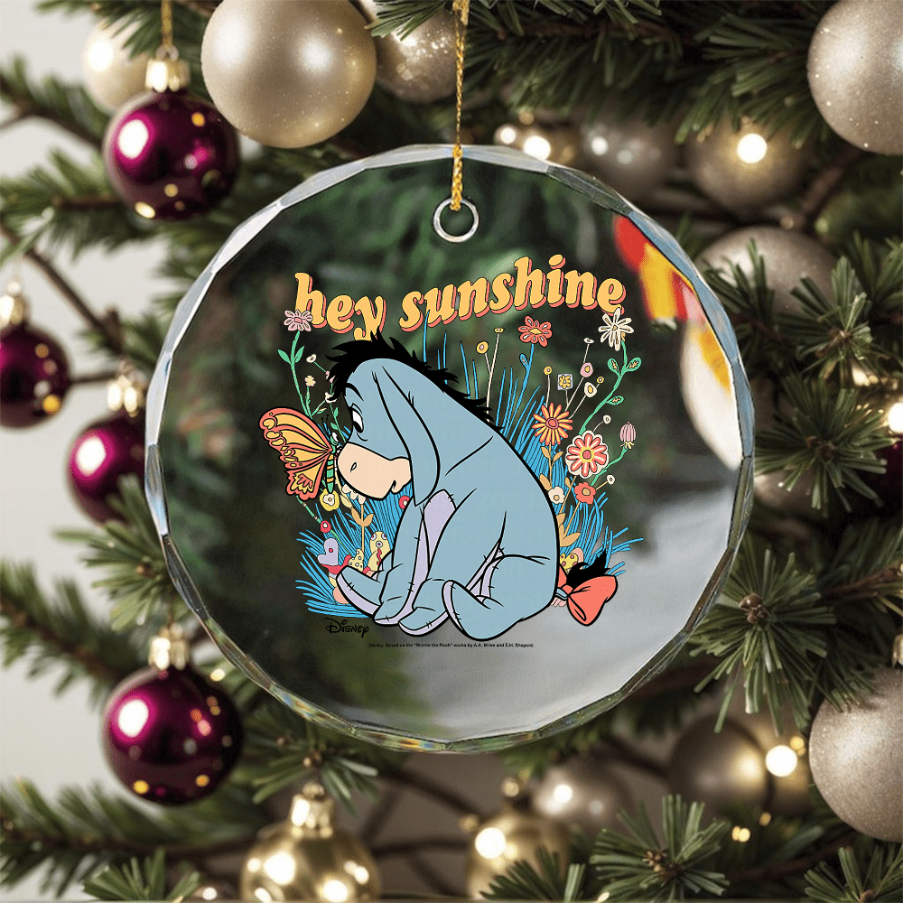 Winnie The Hey Sunshine Ornament, Home Decor, Crystal Glass Ornament ...