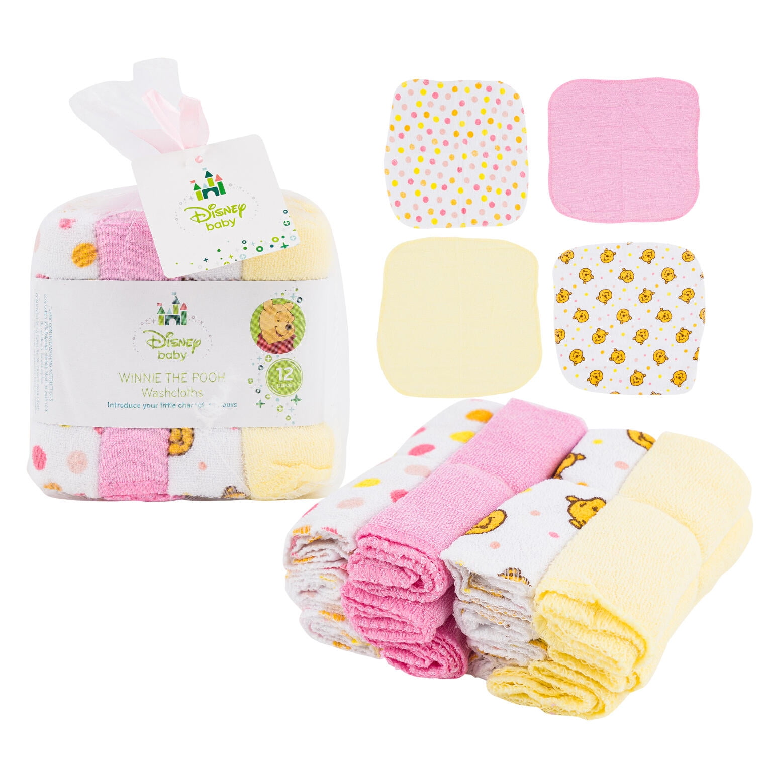 Winnie The Pooh 3 Pack Side Snap Bibs: Baby Burp Cloths, Newborn ...