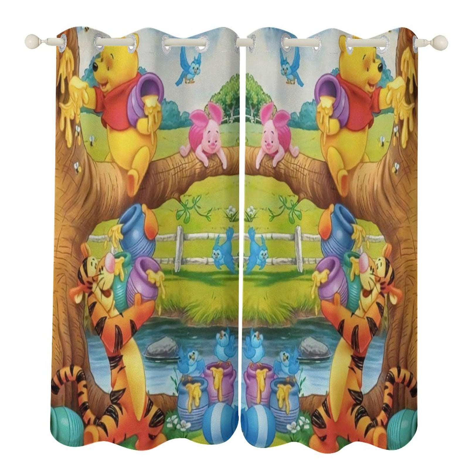 Winnie The Pooh And Friends Curtains 72 Inch,Blackout Curtains,Cartoon ...