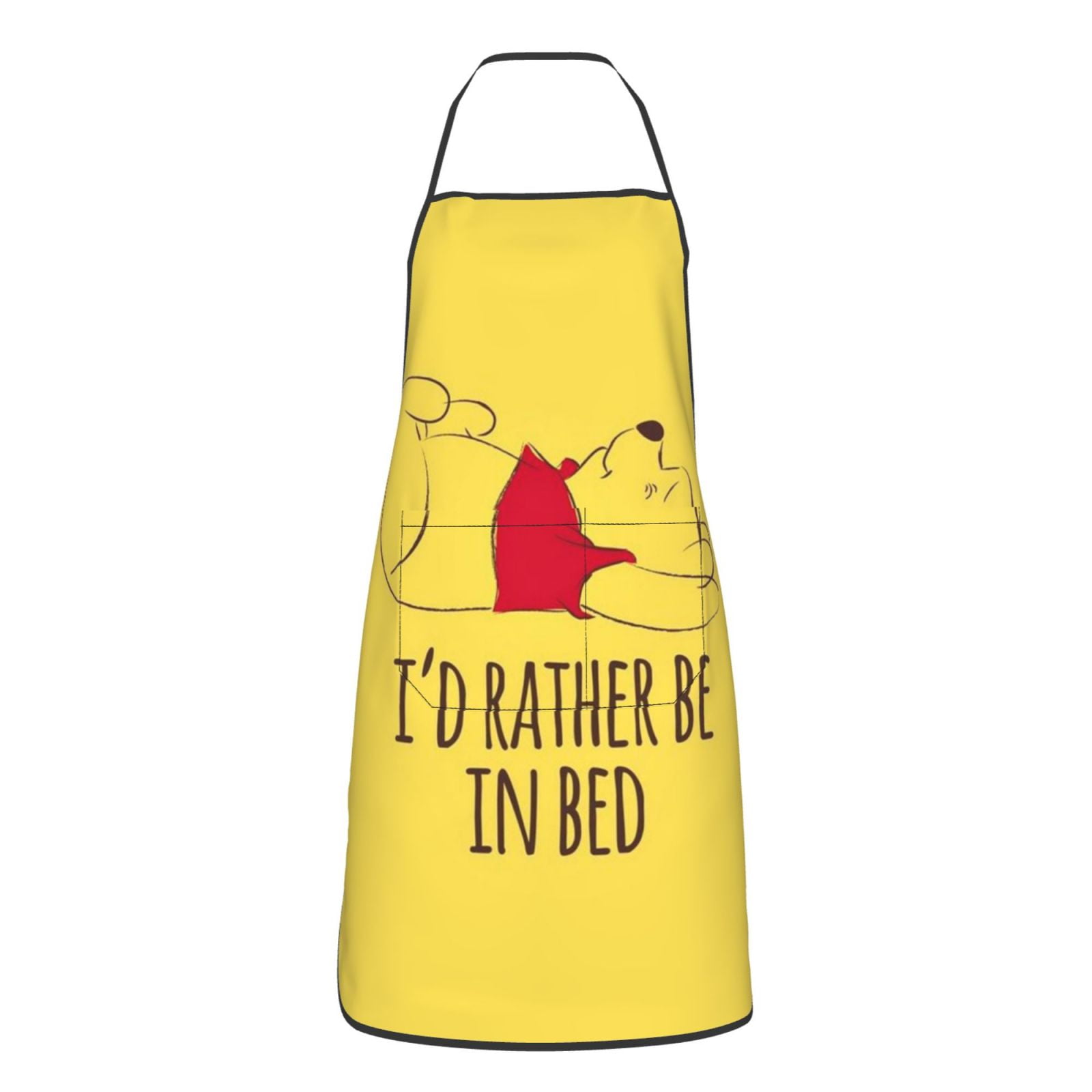 Winnie The Poo Apron 2 Pockets Adjustable Aprons for Cooking Cleaning ...