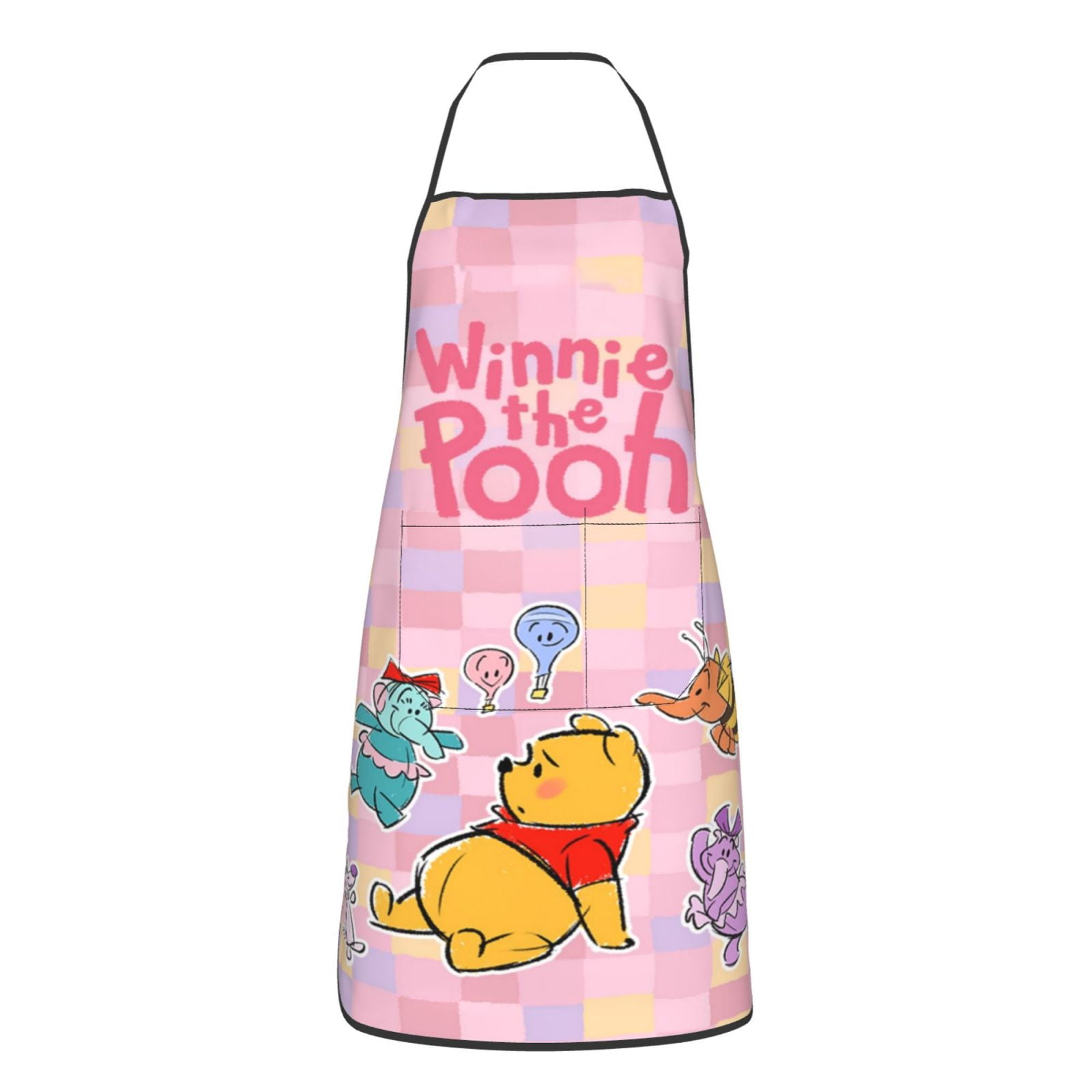 Winnie The Poo Apron 2 Pockets Adjustable Aprons for Cooking Cleaning ...