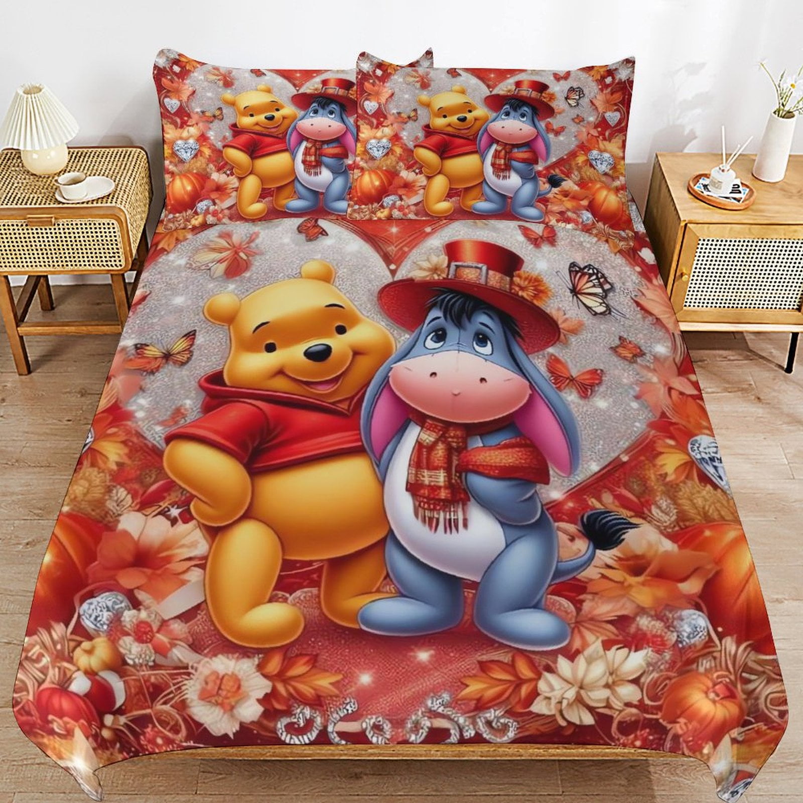 Winnie The Pooh Bed Duvet Cover Microfiber Bedding Sets 3D Printed ...