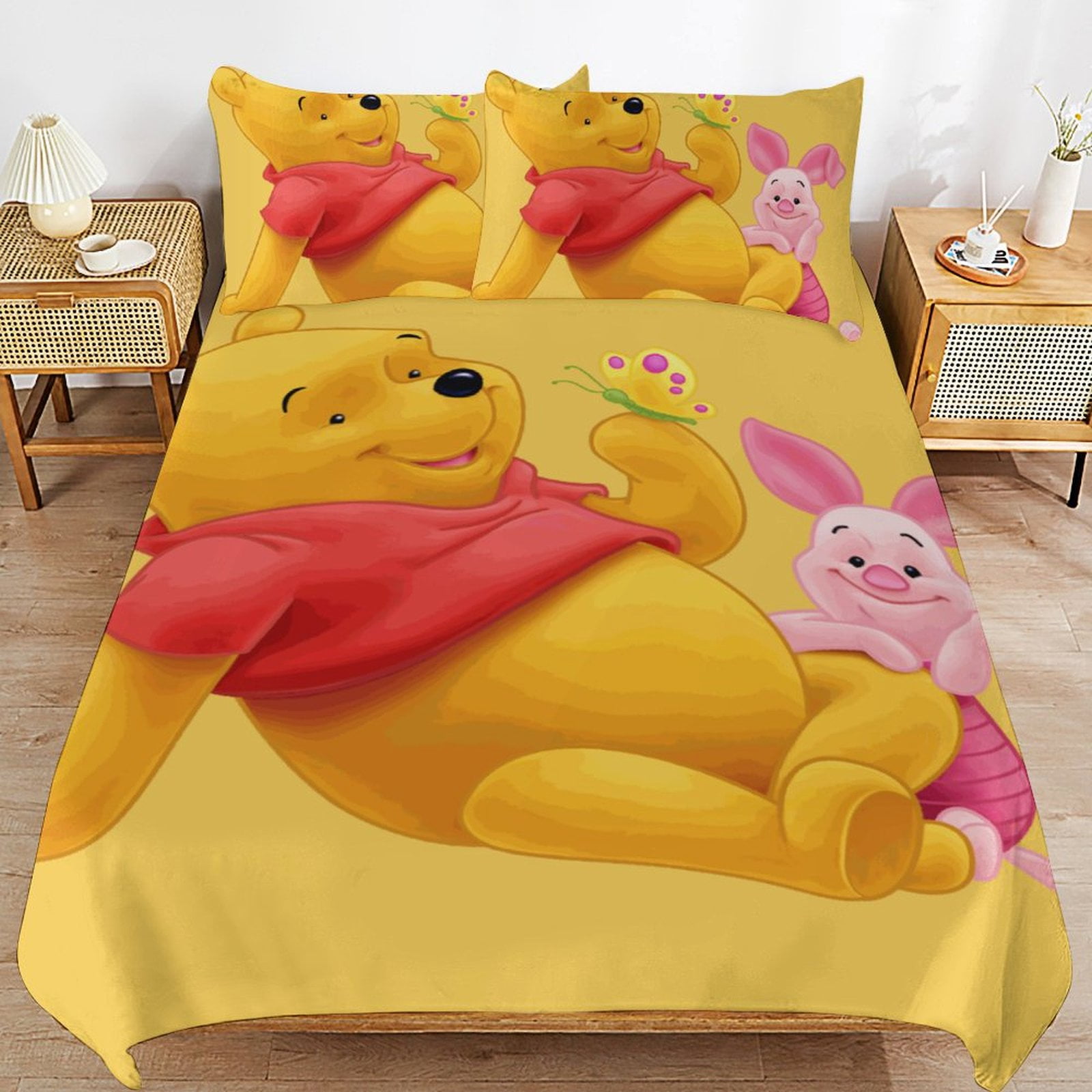 Winnie The Pooh Bed Duvet Cover Microfiber Bedding Sets 3D Printed ...