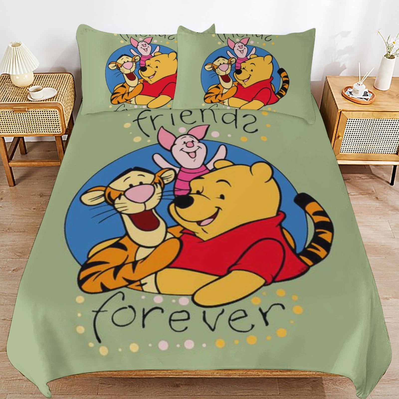 Winnie The Pooh Bed Duvet Cover Microfiber Bedding Sets 3D Printed ...