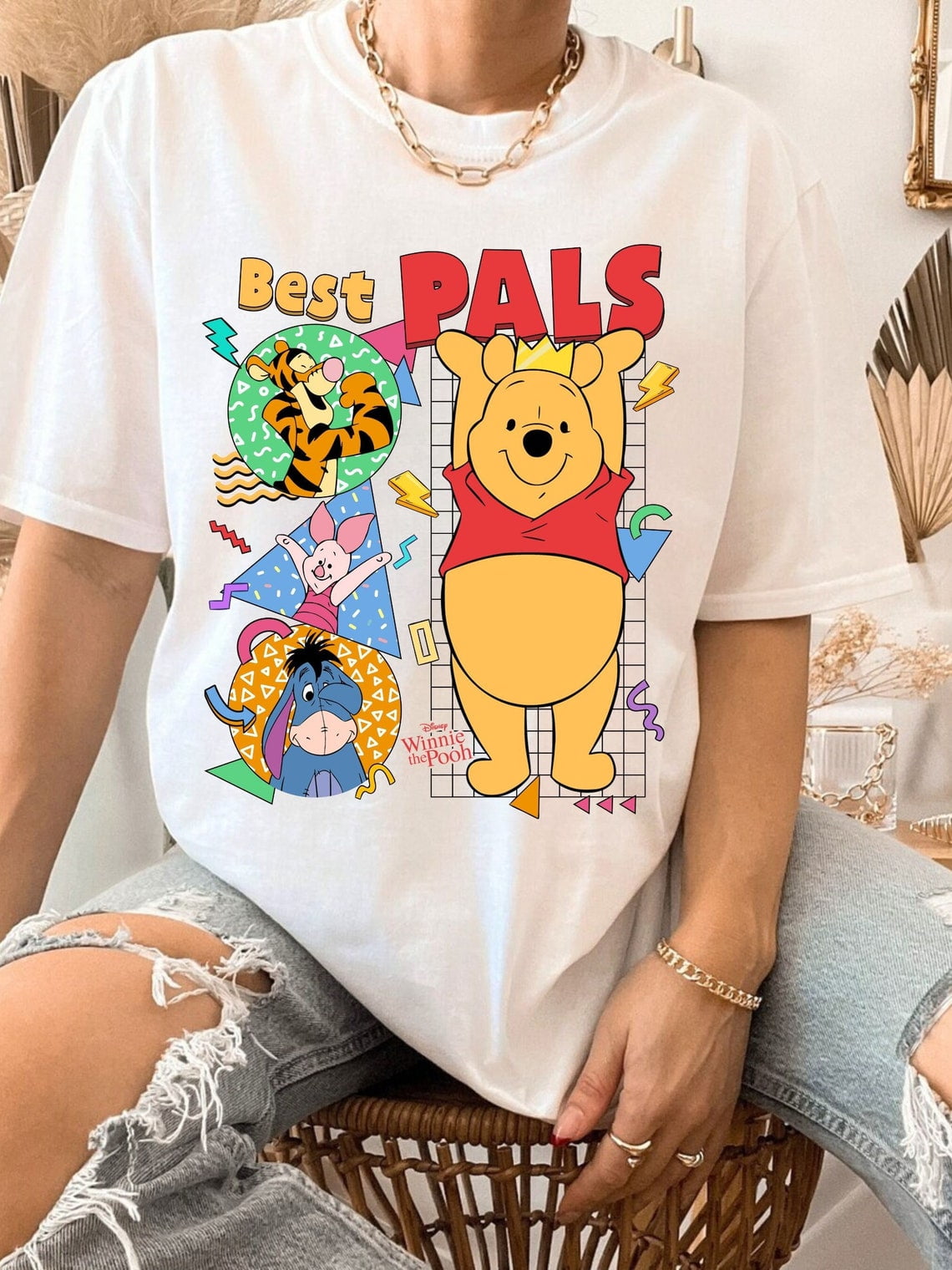 Winnie The Pooh Best Pals Comfort Colors T-Shirt Piglet Eeyore Tigger ...