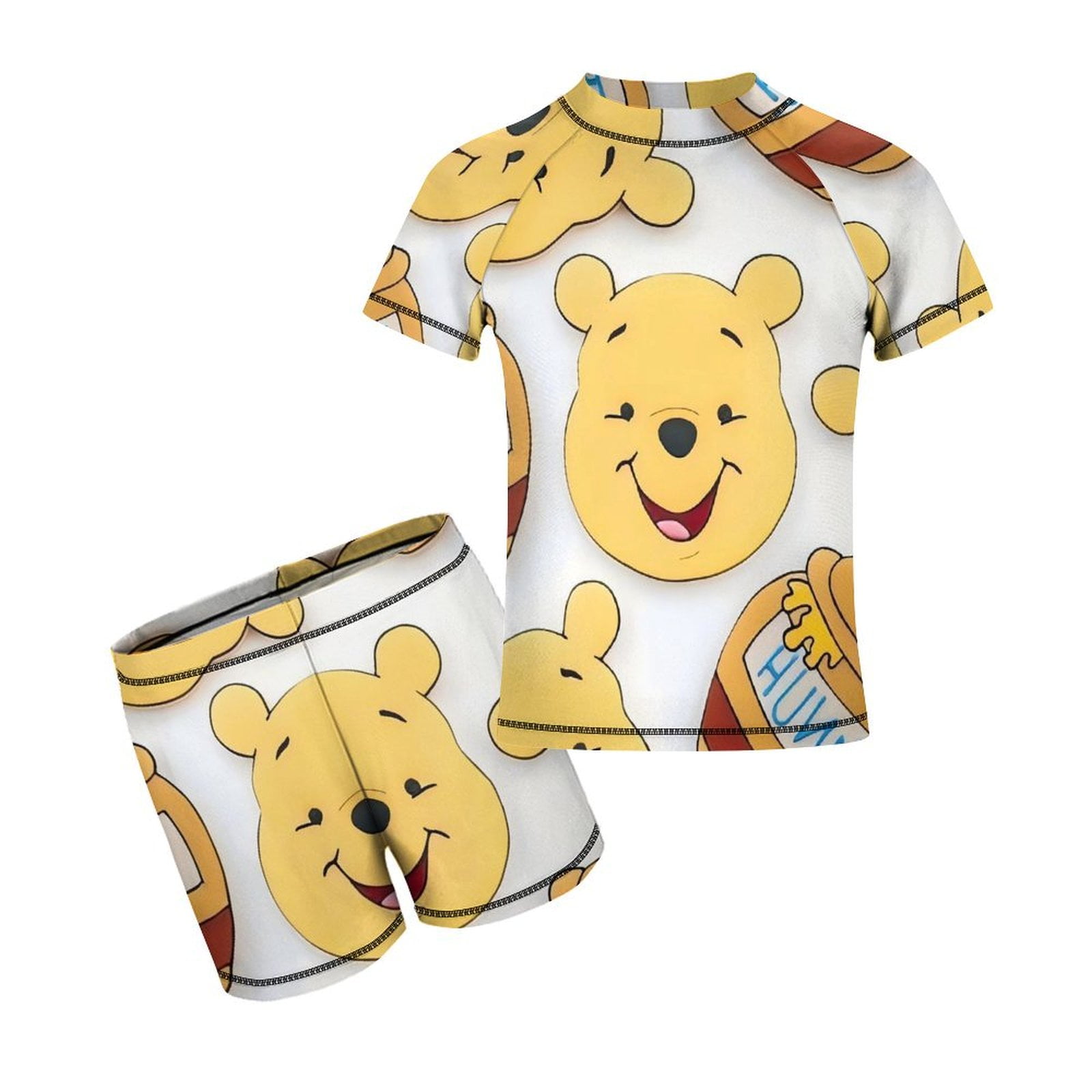 Winnie The Pooh Boys 2 piece swimsuit set short sleeve 10-12Y（150cm ...