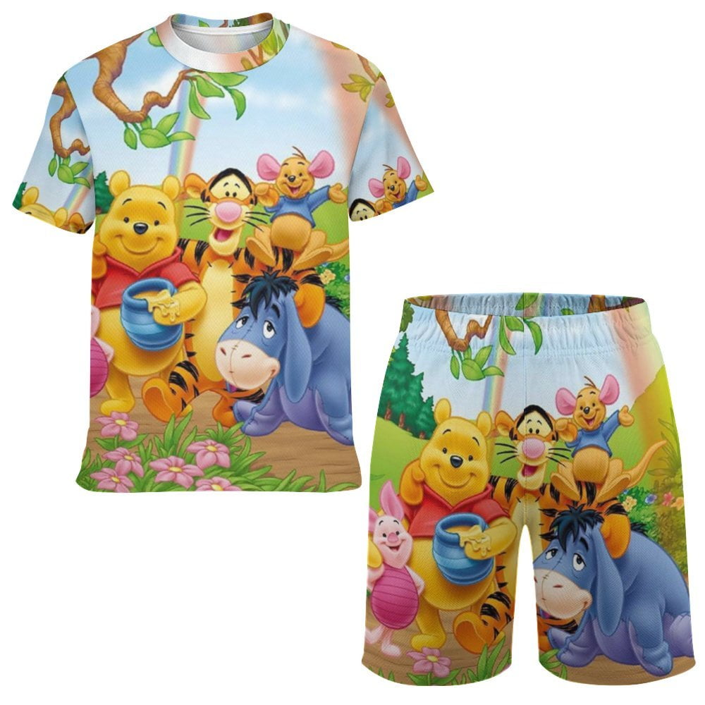Winnie The Pooh Boys Short Sleeve T-Shirt And Shorts Outfit Set ...