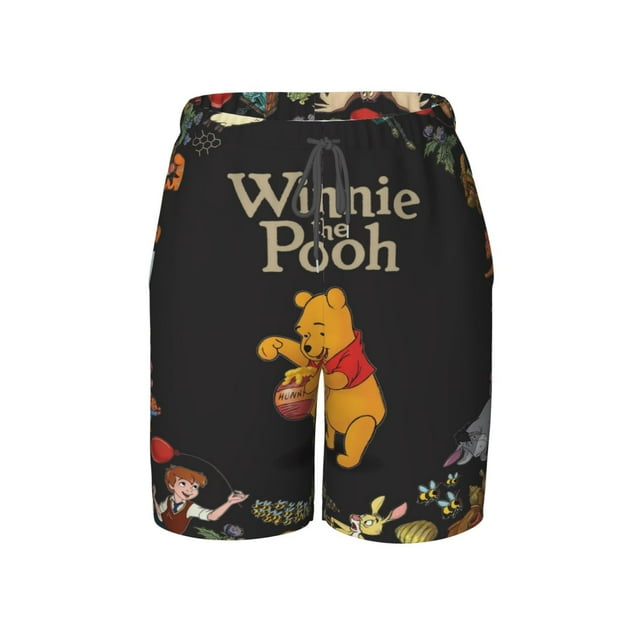 Winnie The Poo Boys Swim Trunks with Mesh Liner Bathing Suits Quick Dry ...