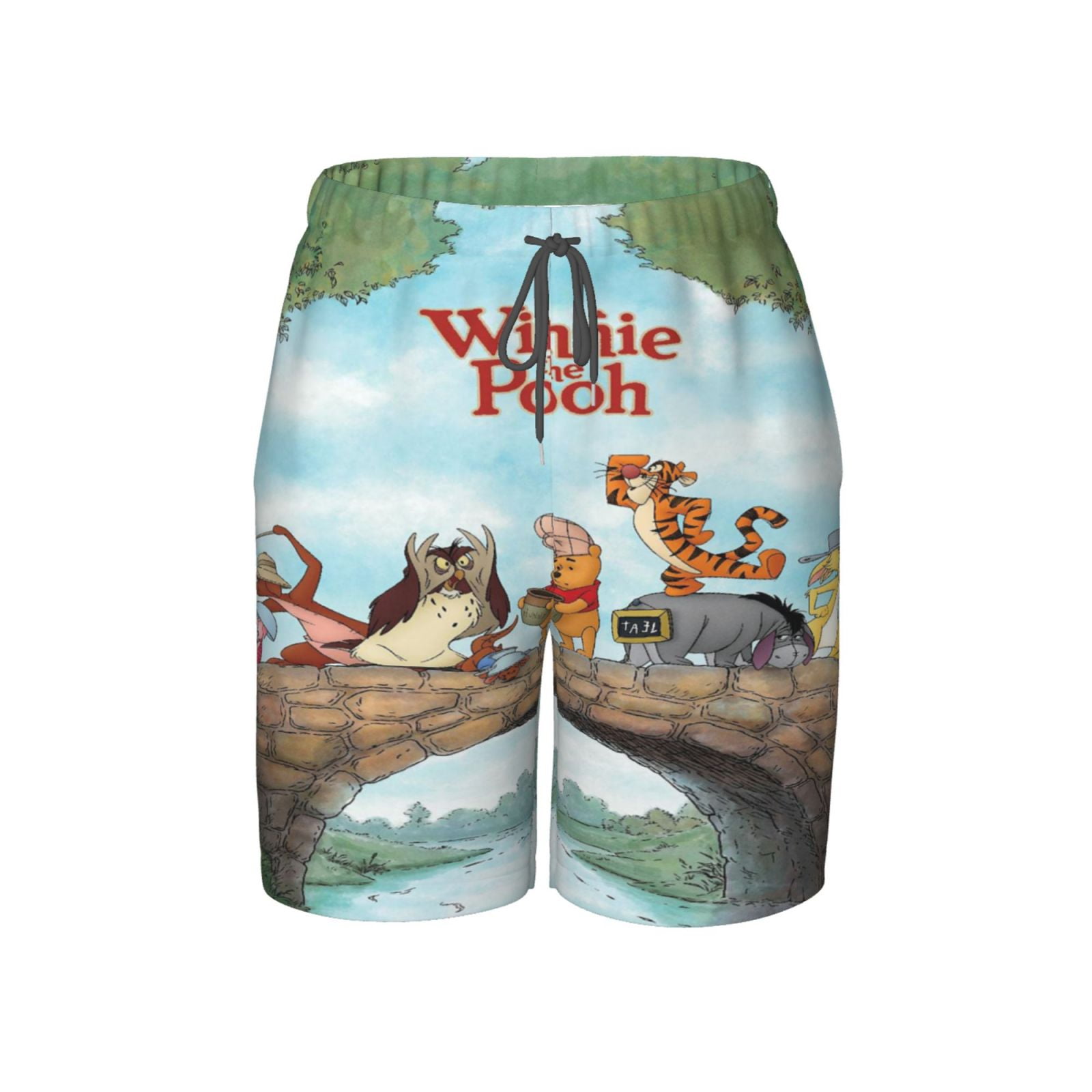 Winnie The Poo Boys Swim Trunks with Mesh Liner Bathing Suits Quick Dry ...