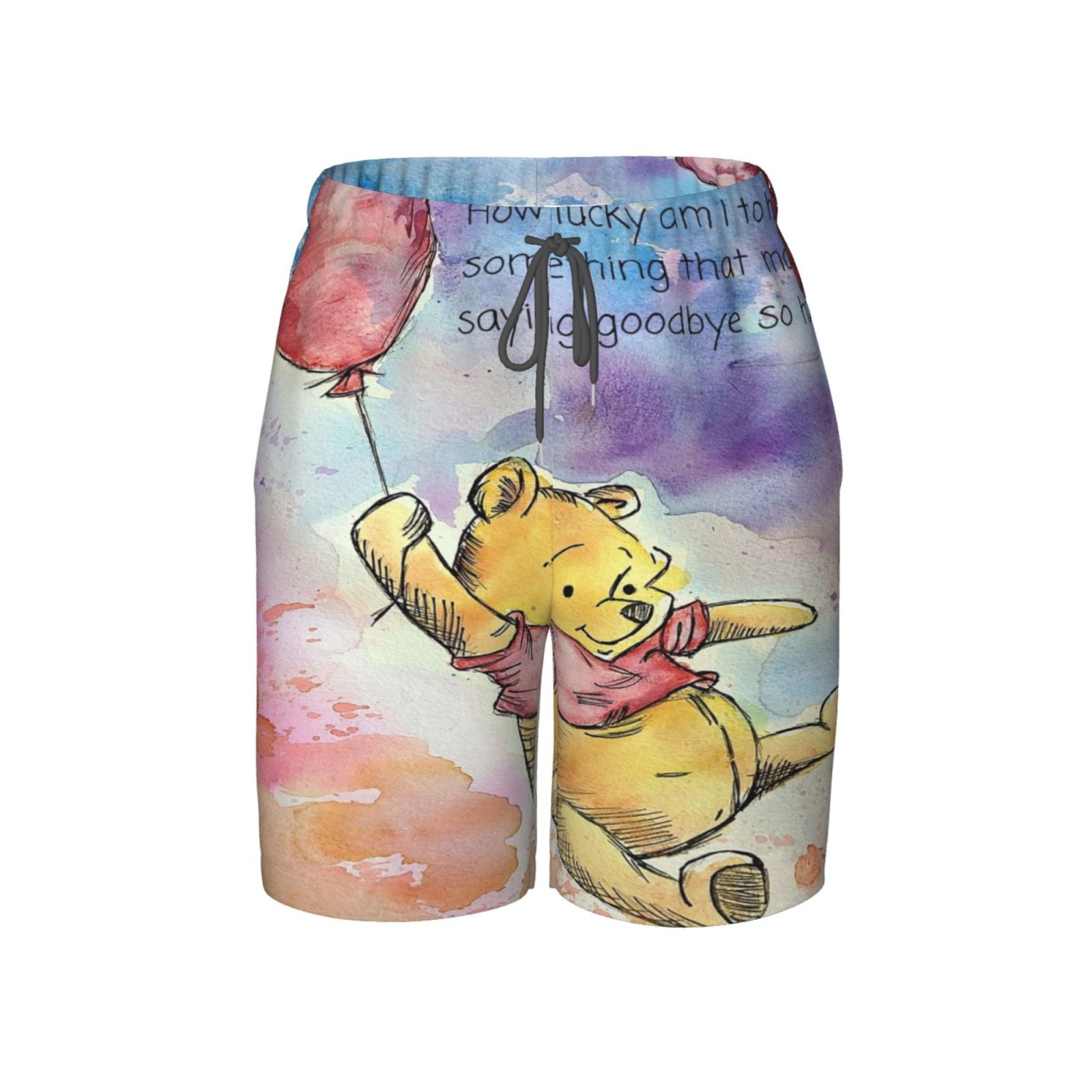 Winnie The Poo Boys Swim Trunks with Mesh Liner Bathing Suits Quick Dry ...