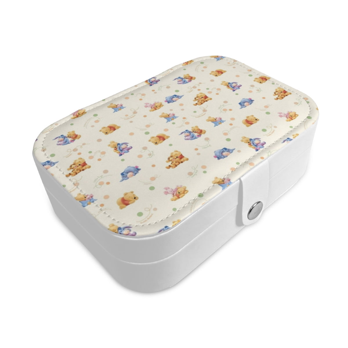 Winnie The Pooh Cartoon Jewelry Box Large Capacity Leather Jewelry ...