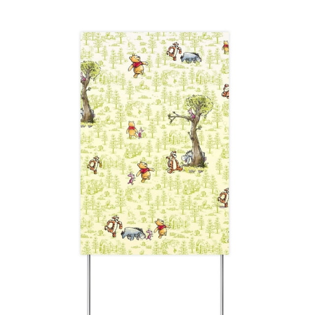 Winnie The Pooh Cartoon Yard Sign Garden Club Farm Bathroom Wall Decor ...