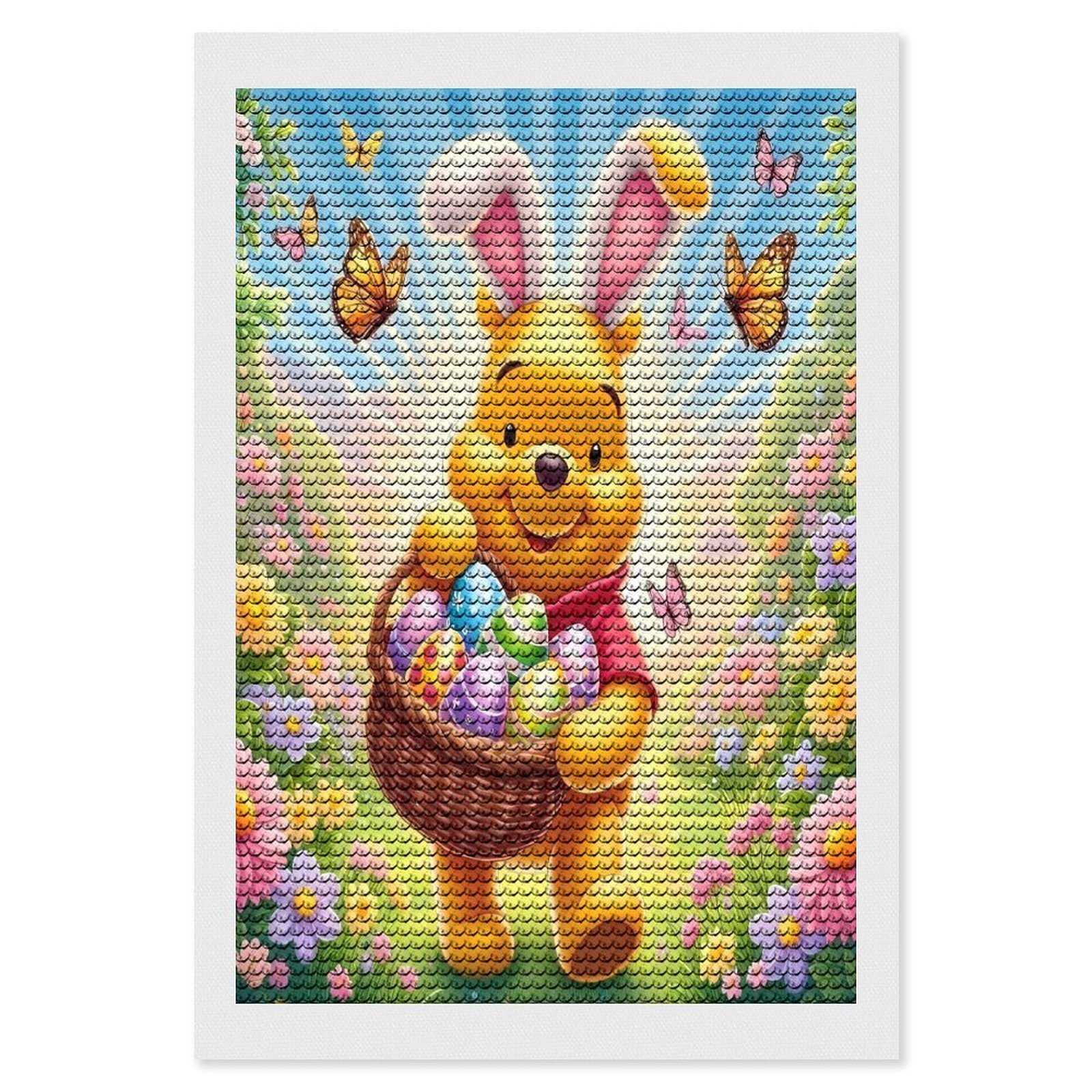 Winnie The Pooh Cartoon diamond painting suitable for home wall ...