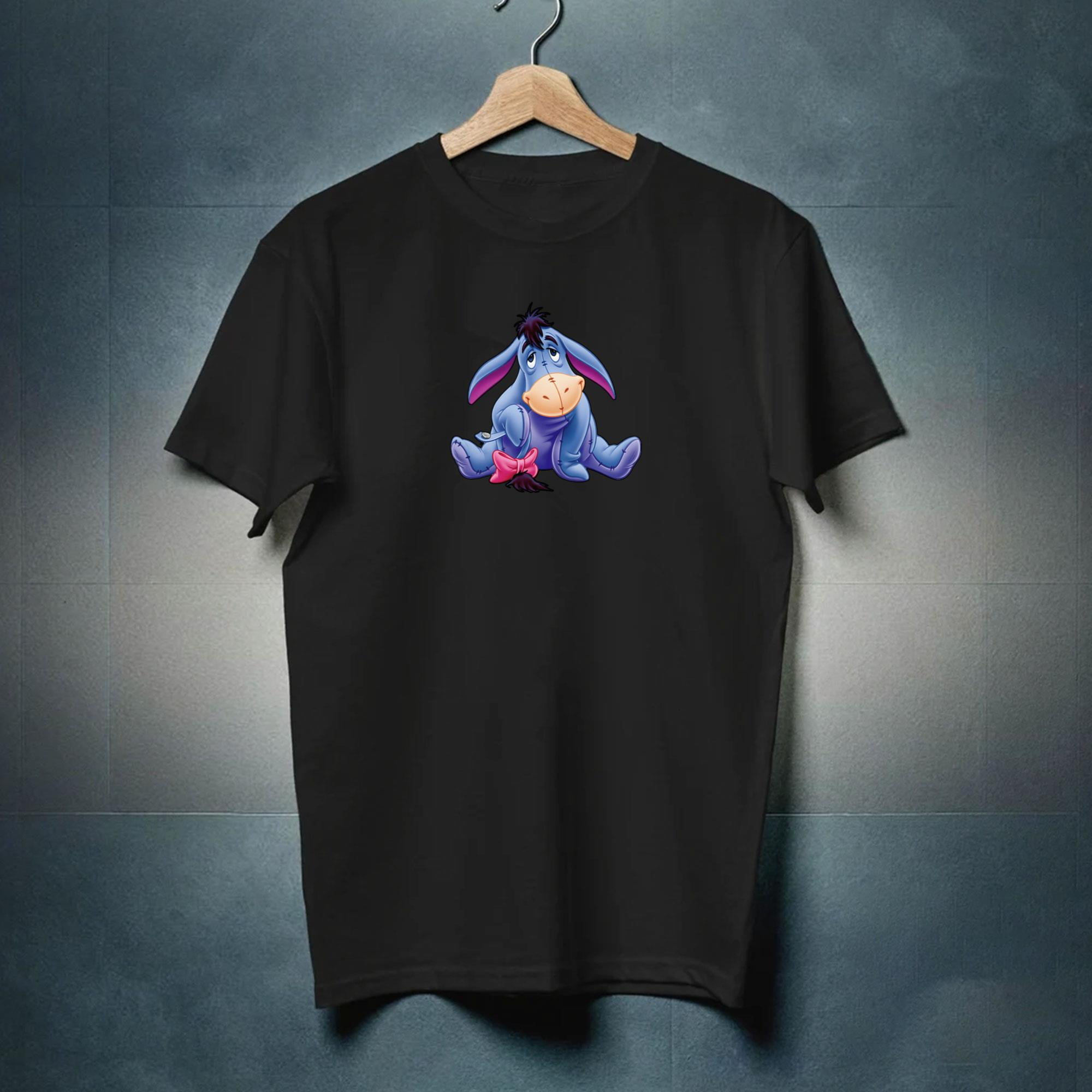 Winnie The Pooh Donkey Eeyore White Women's 34 Short Sleeve T-Shirt ...