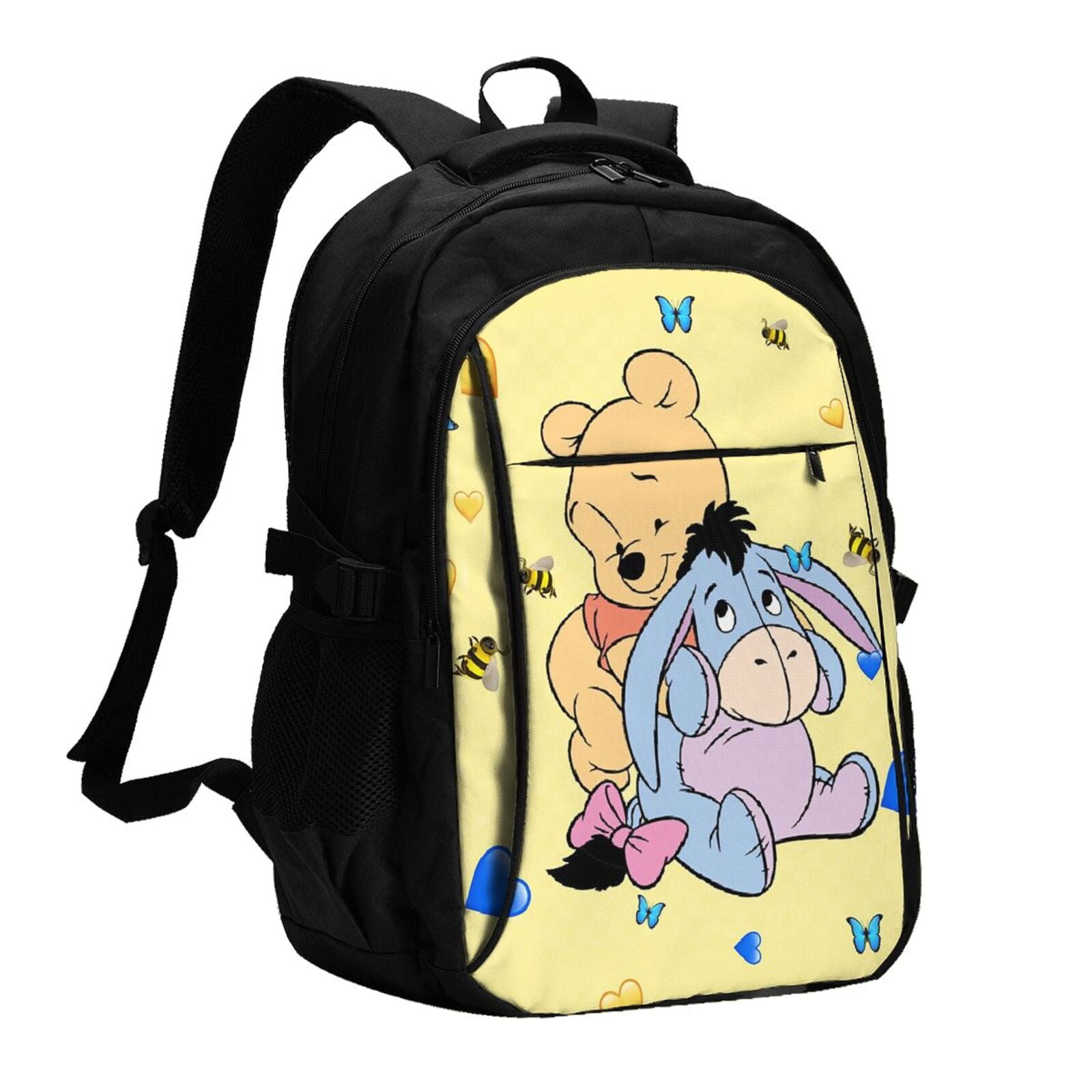 Winnie The Pooh Eeyore Large Travel Laptop Backpack With Usb Charging ...