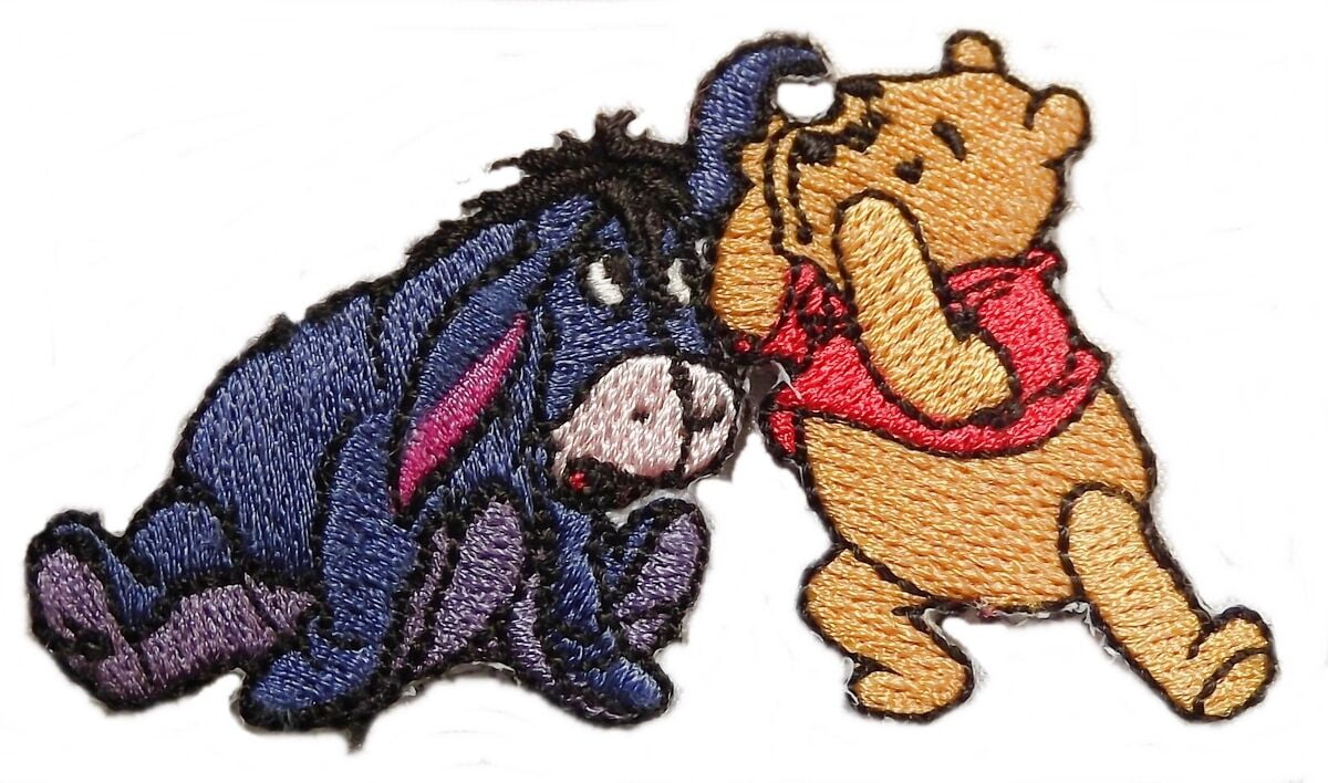 Winnie The Pooh & Eeyore Telling Secrets 2 1/2" Wide Embroidered Patch ...