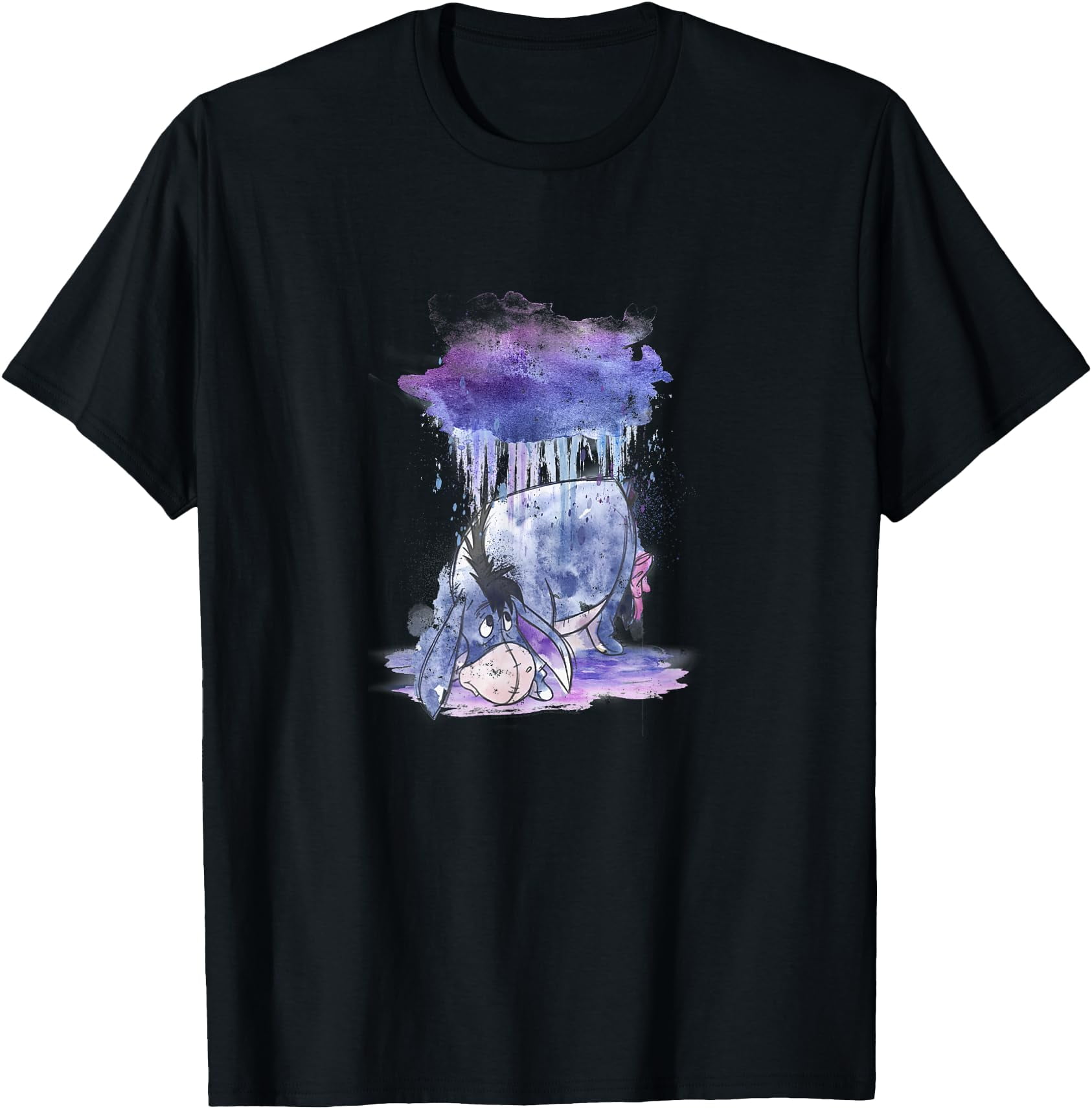 Winnie The Pooh Eeyore Watercolor Rain Cloud Unisex Softstyle T-Shirt ...