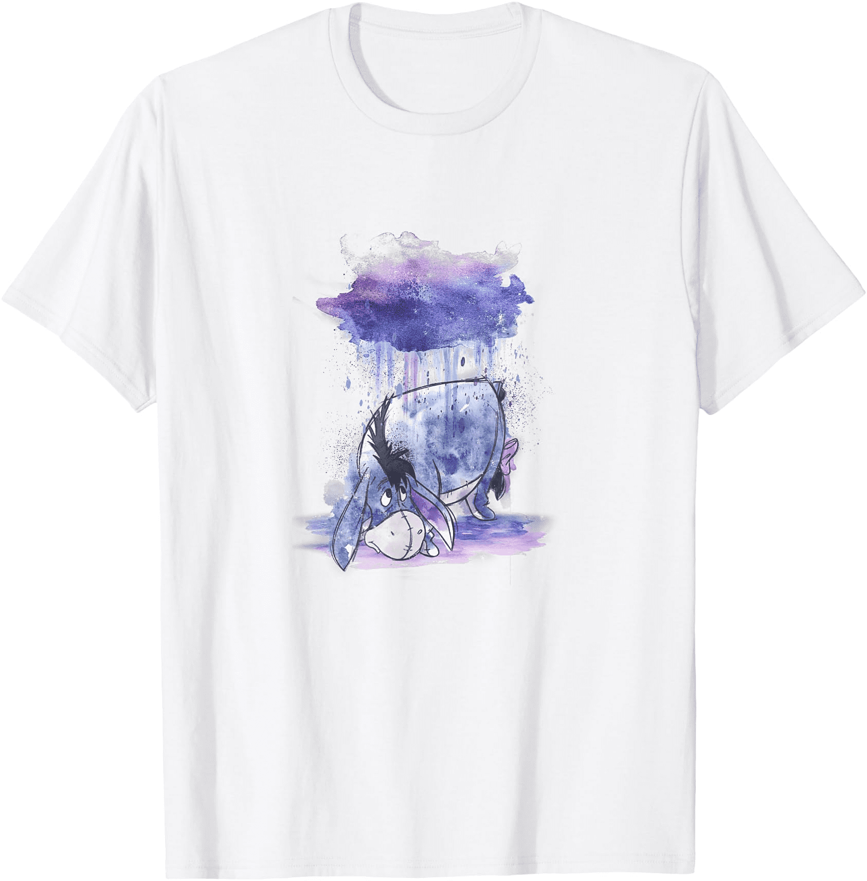 Winnie The Pooh Eeyore Watercolor Rain Cloud Unisex Softstyle T-Shirt ...