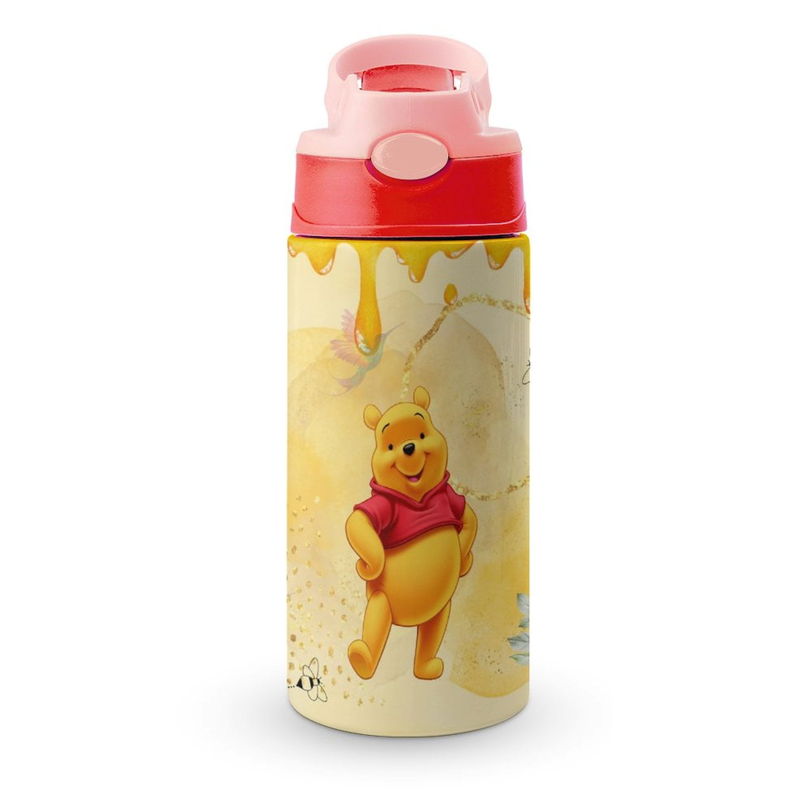 Winnie The Poo Kids Water Bottle with Straw Lid Insulated Stainless ...