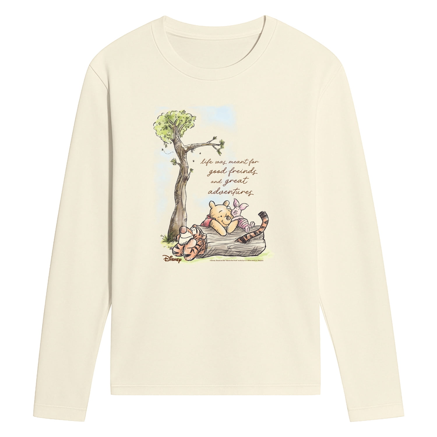 Winnie The Pooh - Life Was Meant For Good Friends - Men's Long Sleeve ...